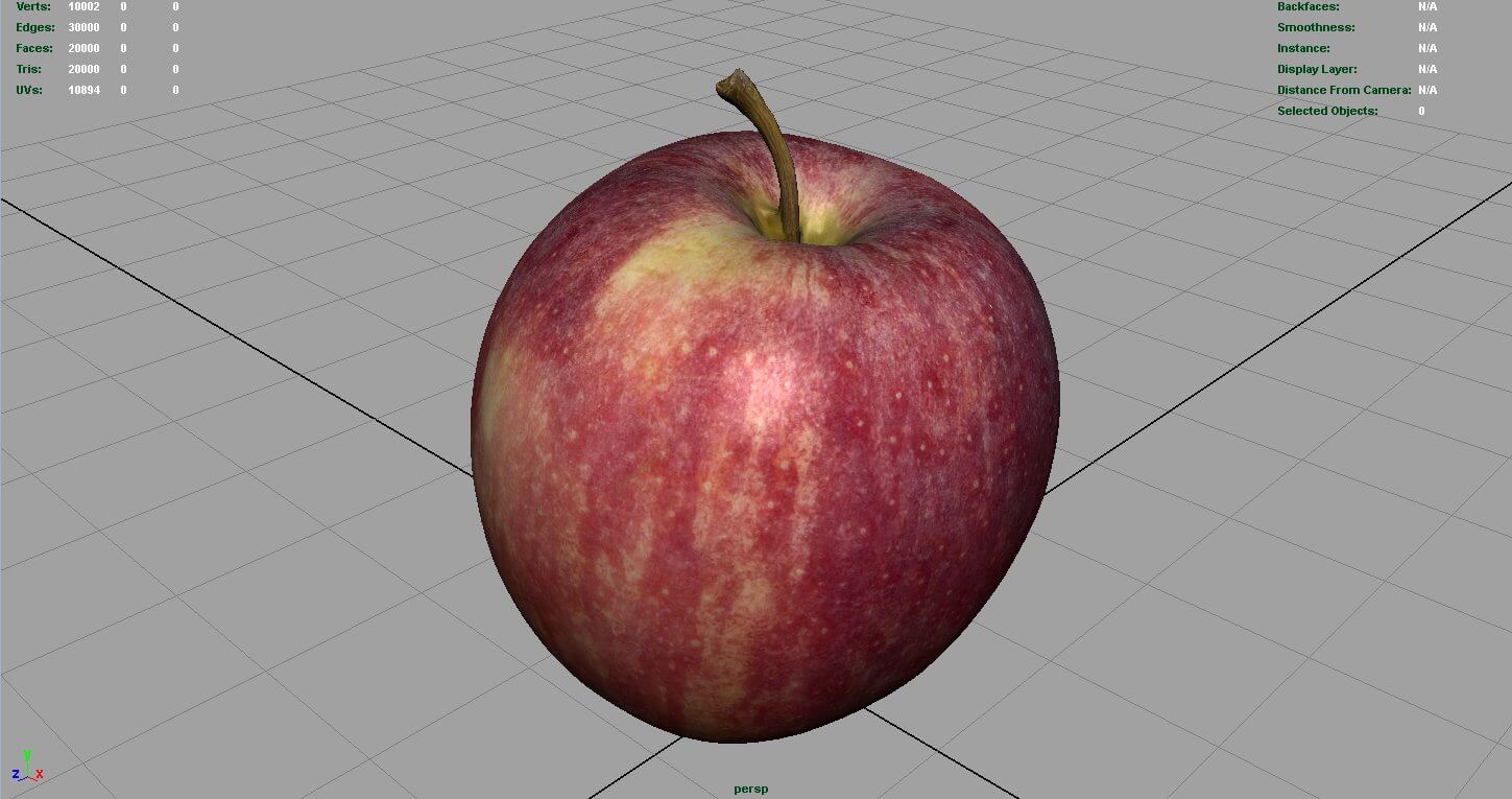 Red Apple - 3D Model by sanchiesp