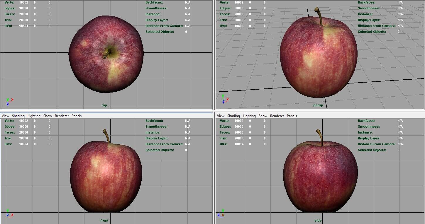 Red Apple - 3D Model by sanchiesp