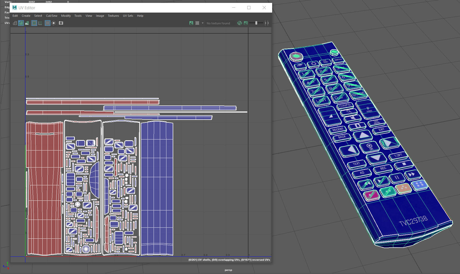 Remote Control for TV - 3D Model by sanchiesp