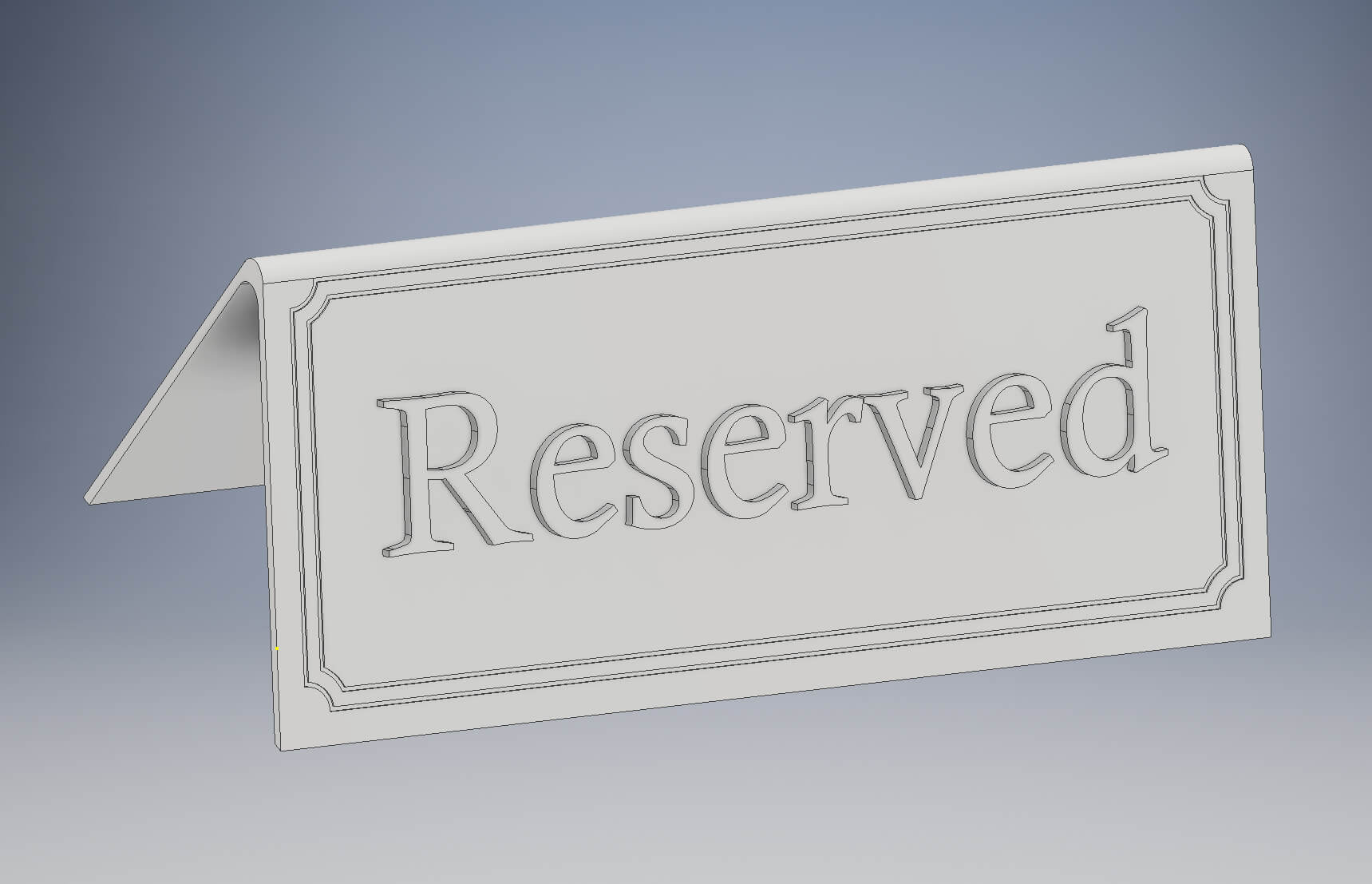 Reserved Table Sign - 3D Model by sanchiesp
