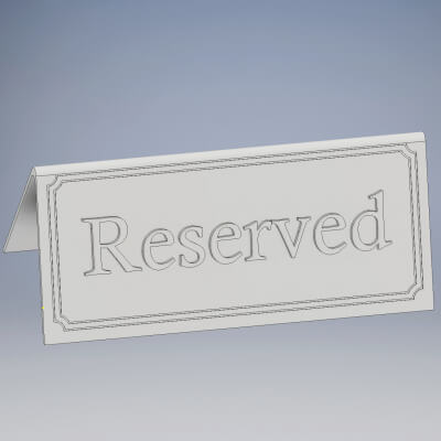 Reserved Table Sign - 3D Model by sanchiesp