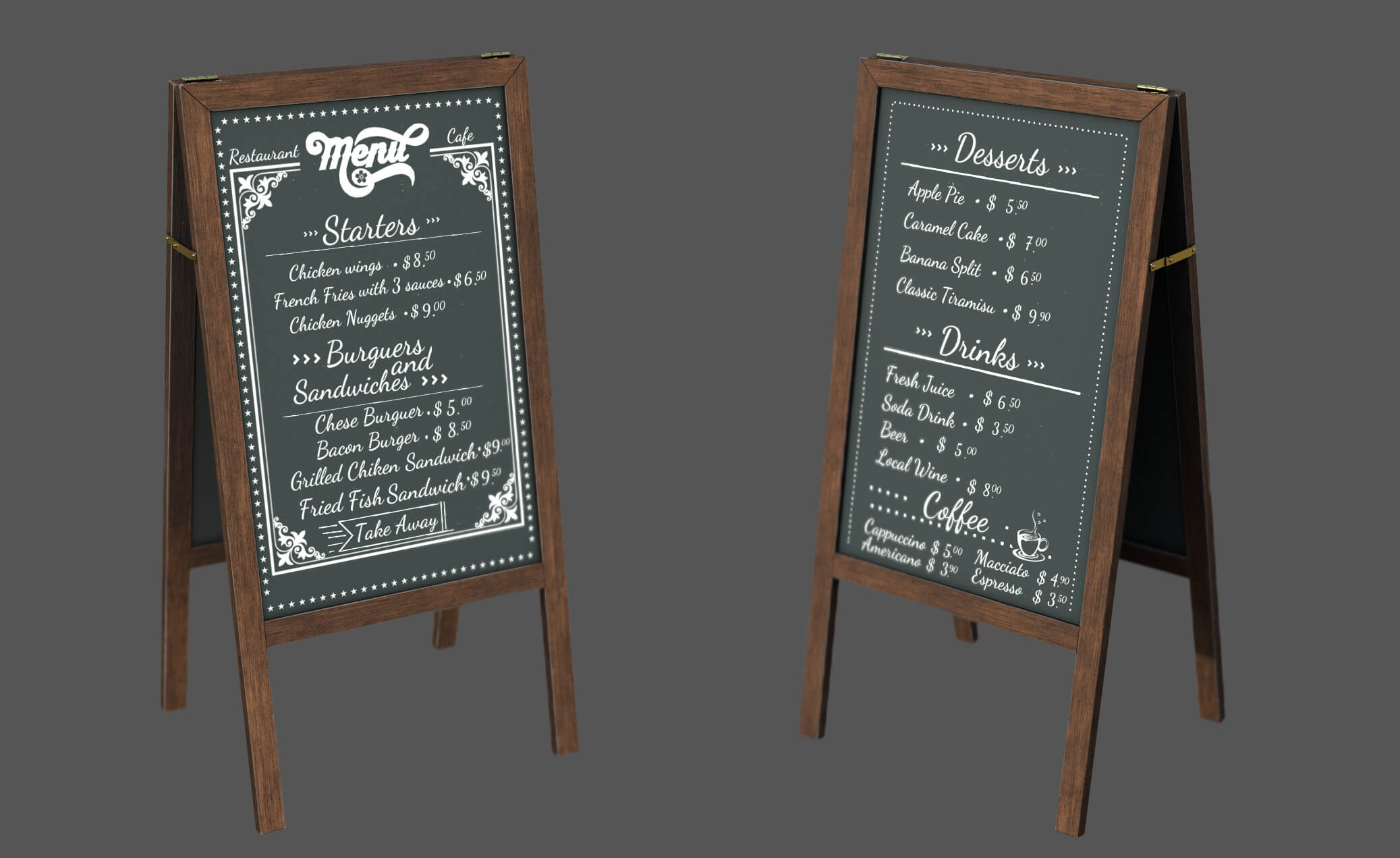 Restaurant Blackboard - 3D Model by sanchiesp