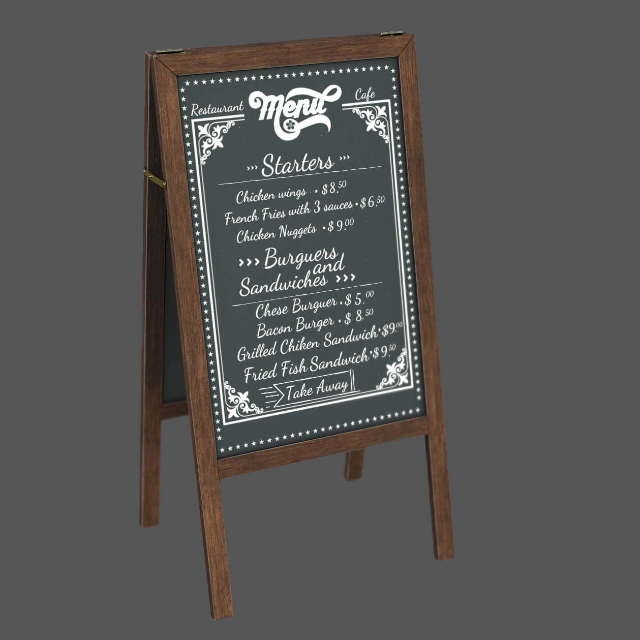 Restaurant Blackboard - 3D Model by sanchiesp