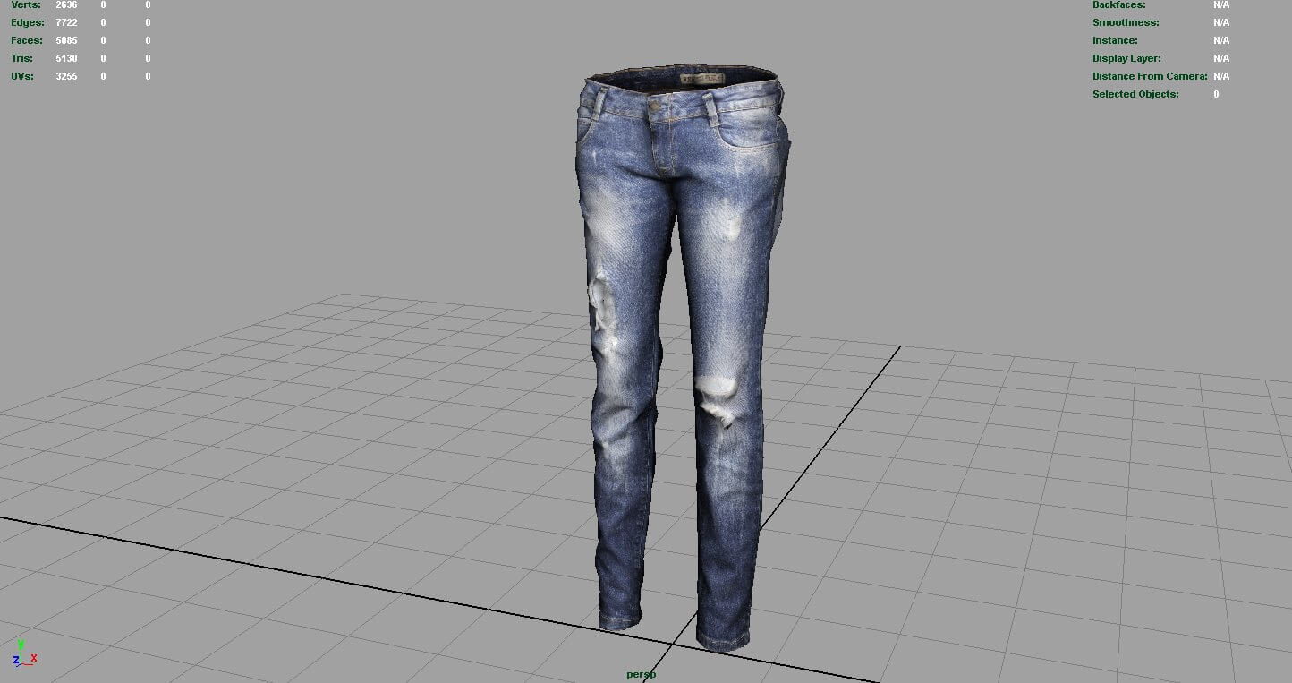 Ripped Jeans - 3D Model by sanchiesp