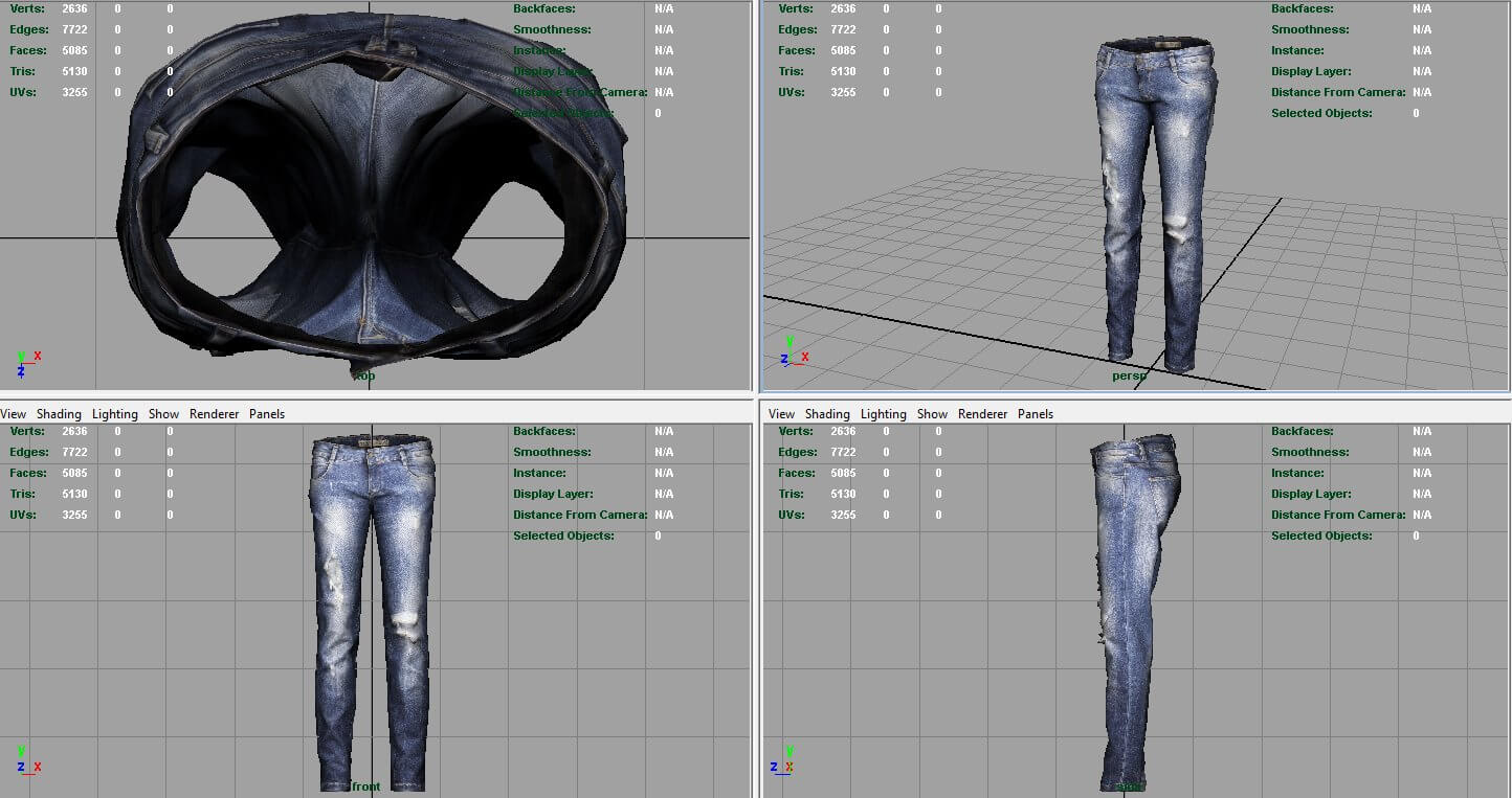 Ripped Jeans - 3D Model by sanchiesp