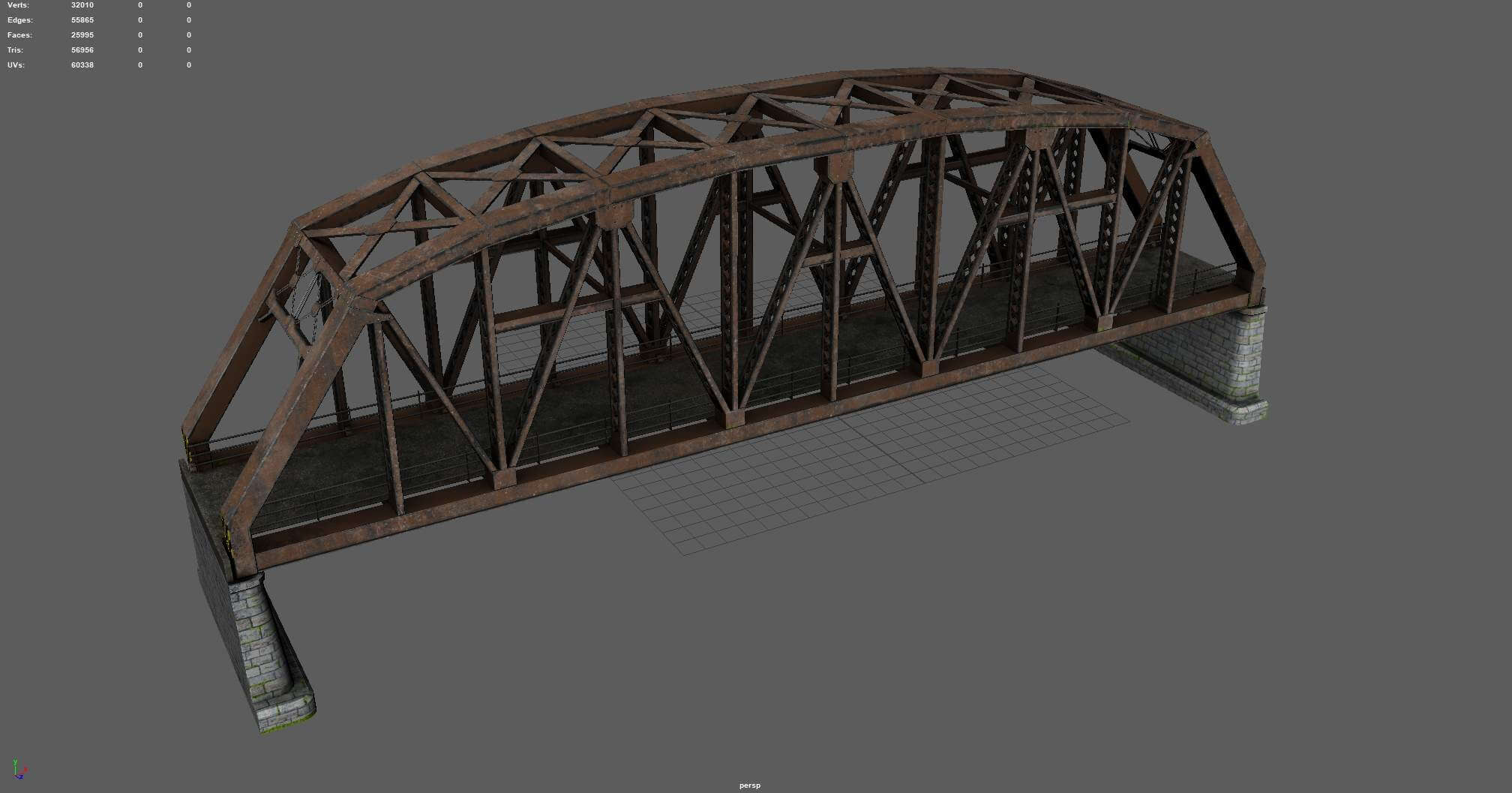 Road Bridge - 3D Model by sanchiesp
