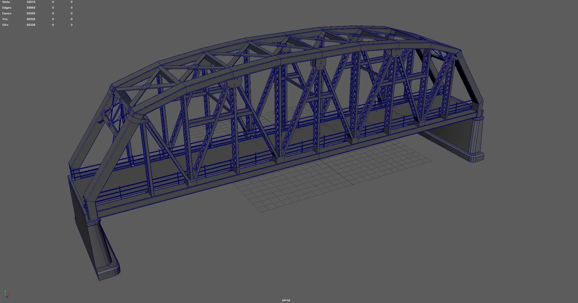 Road Bridge - 3D Model by sanchiesp
