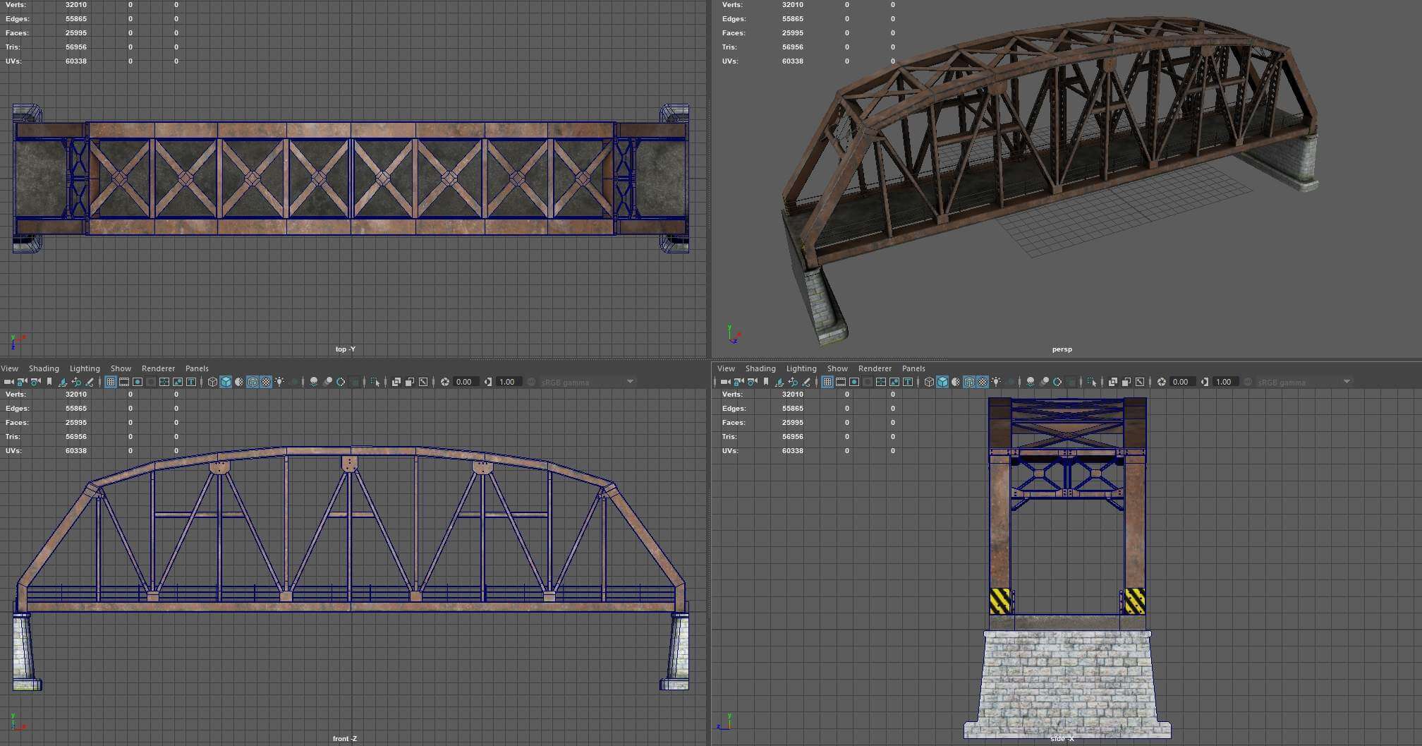 Road Bridge - 3D Model by sanchiesp