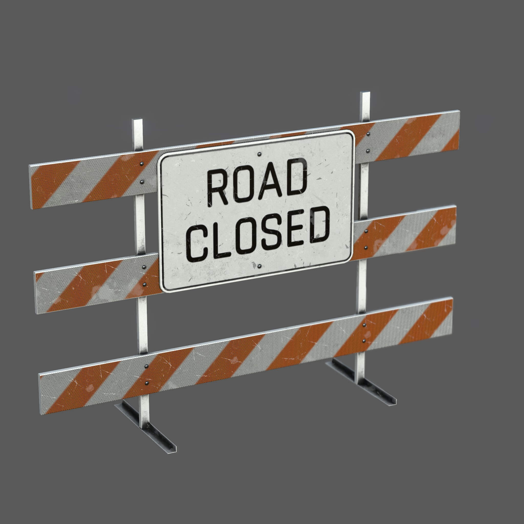 Road Closed Sign - 3D Model by sanchiesp