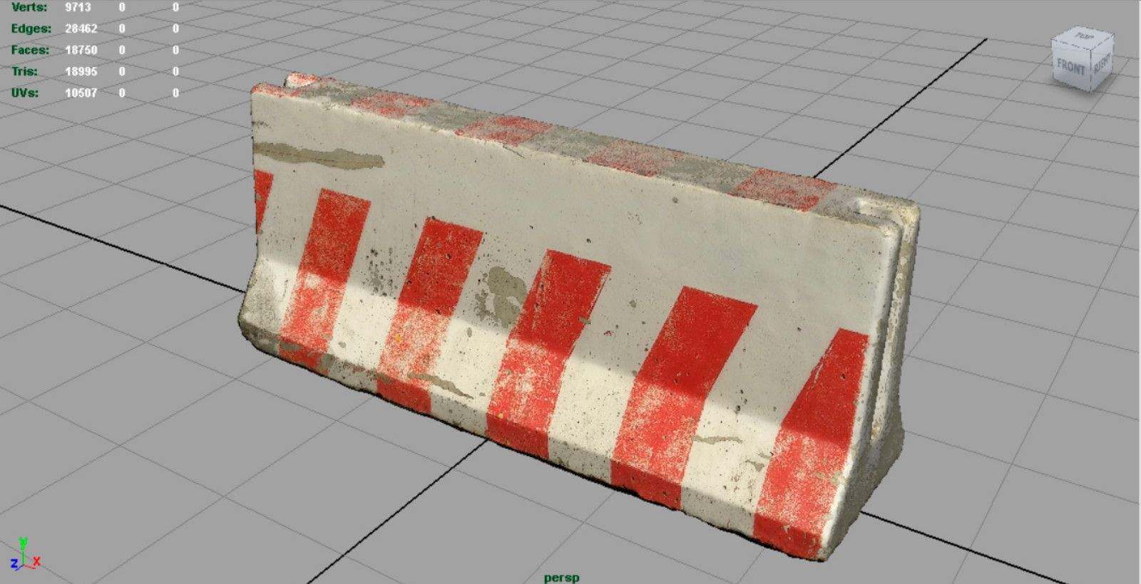 Road Block - 3D Model by sanchiesp