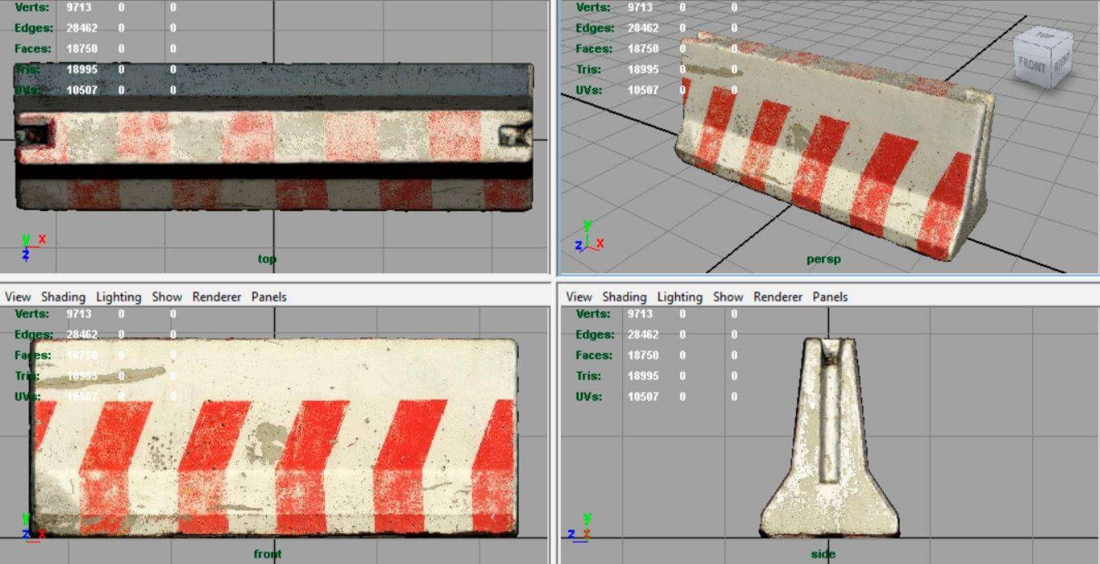 Road Block - 3D Model by sanchiesp