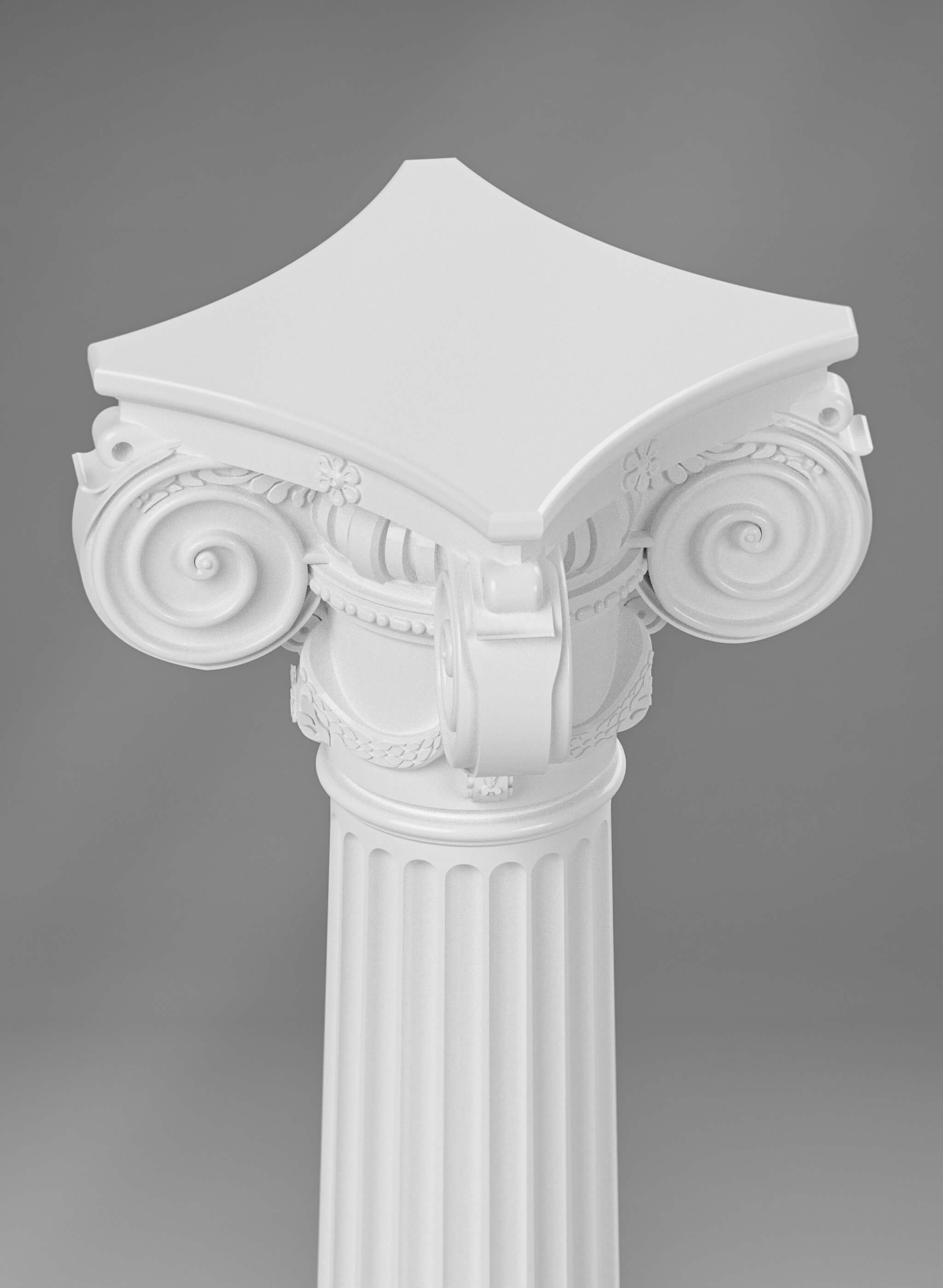 Roman Ionic Column with Angled Volutes - 3D Model by sanchiesp