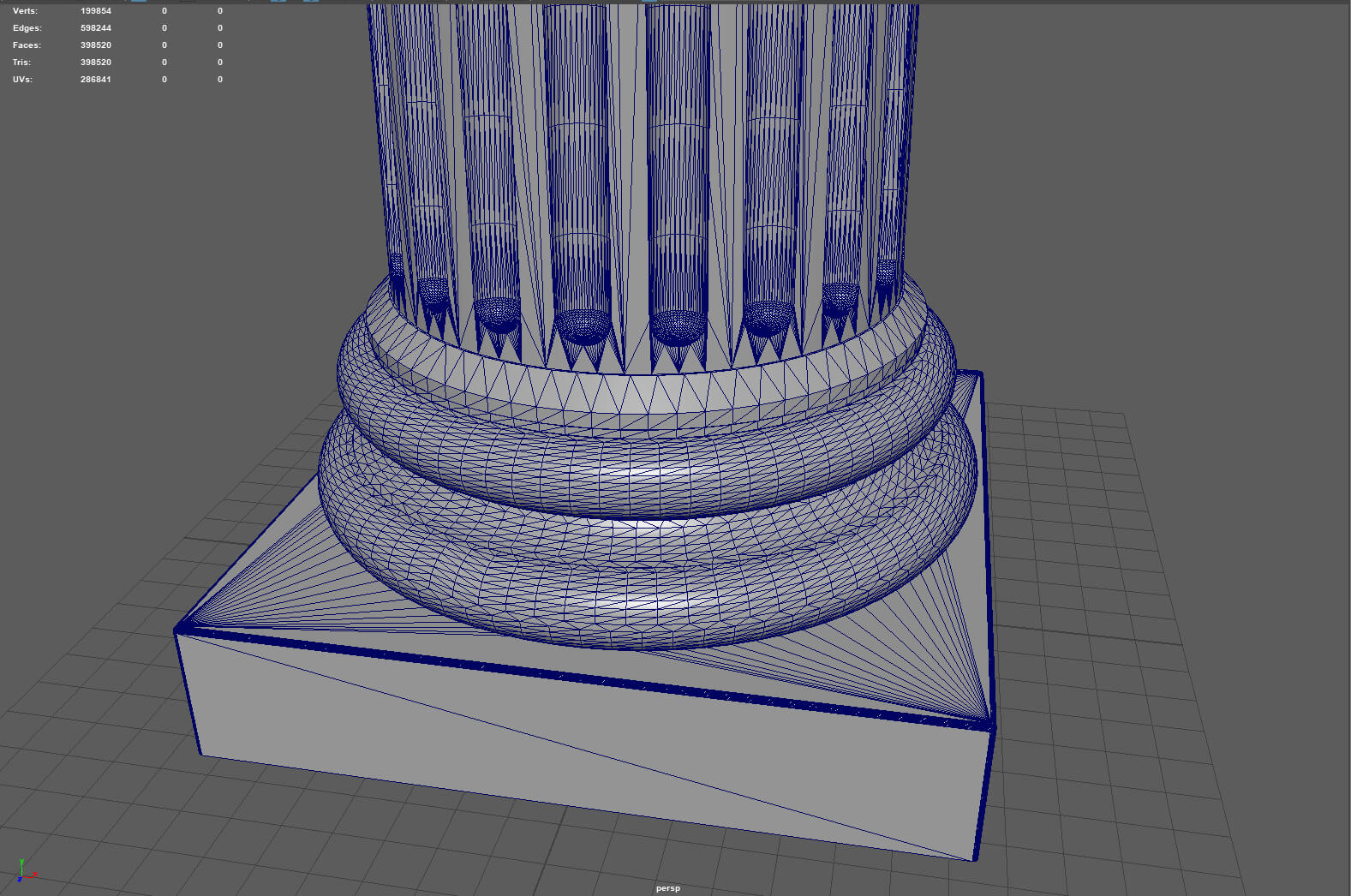 Roman Ionic Column with Angled Volutes - 3D Model by sanchiesp