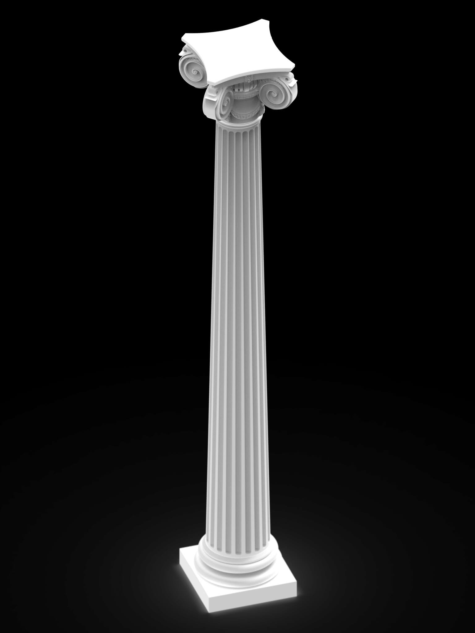 Roman Ionic Column with Angled Volutes - 3D Model by sanchiesp
