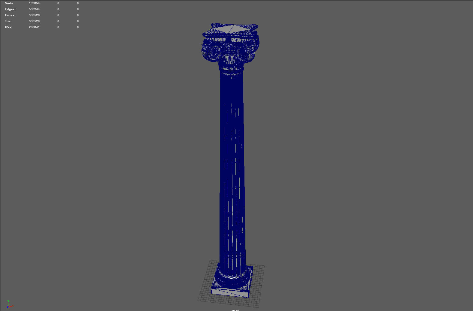 Roman Ionic Column with Angled Volutes - 3D Model by sanchiesp