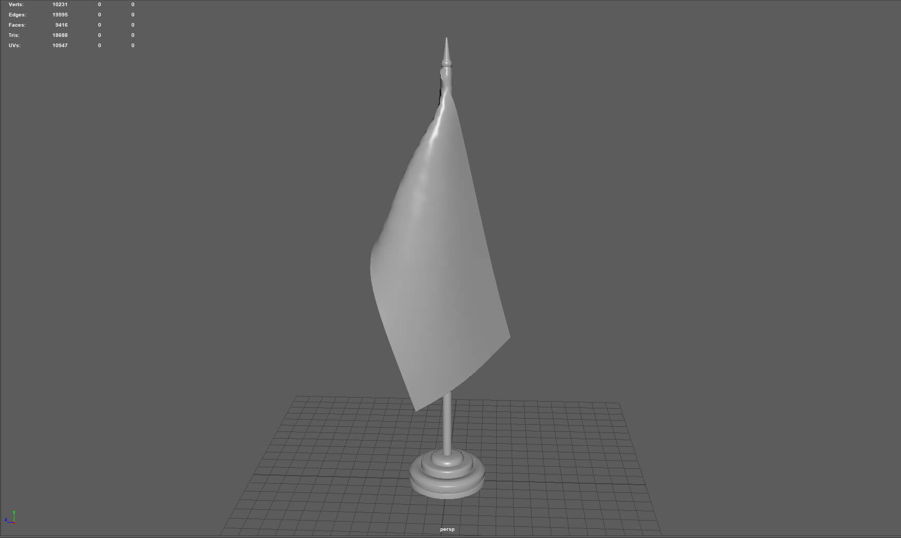 Russia Desk Flag - 3D Model by sanchiesp