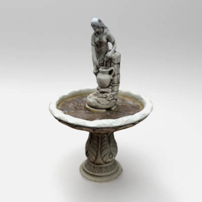 Rustic Lady Water Fountain Sculpture - 3D Model by sanchiesp