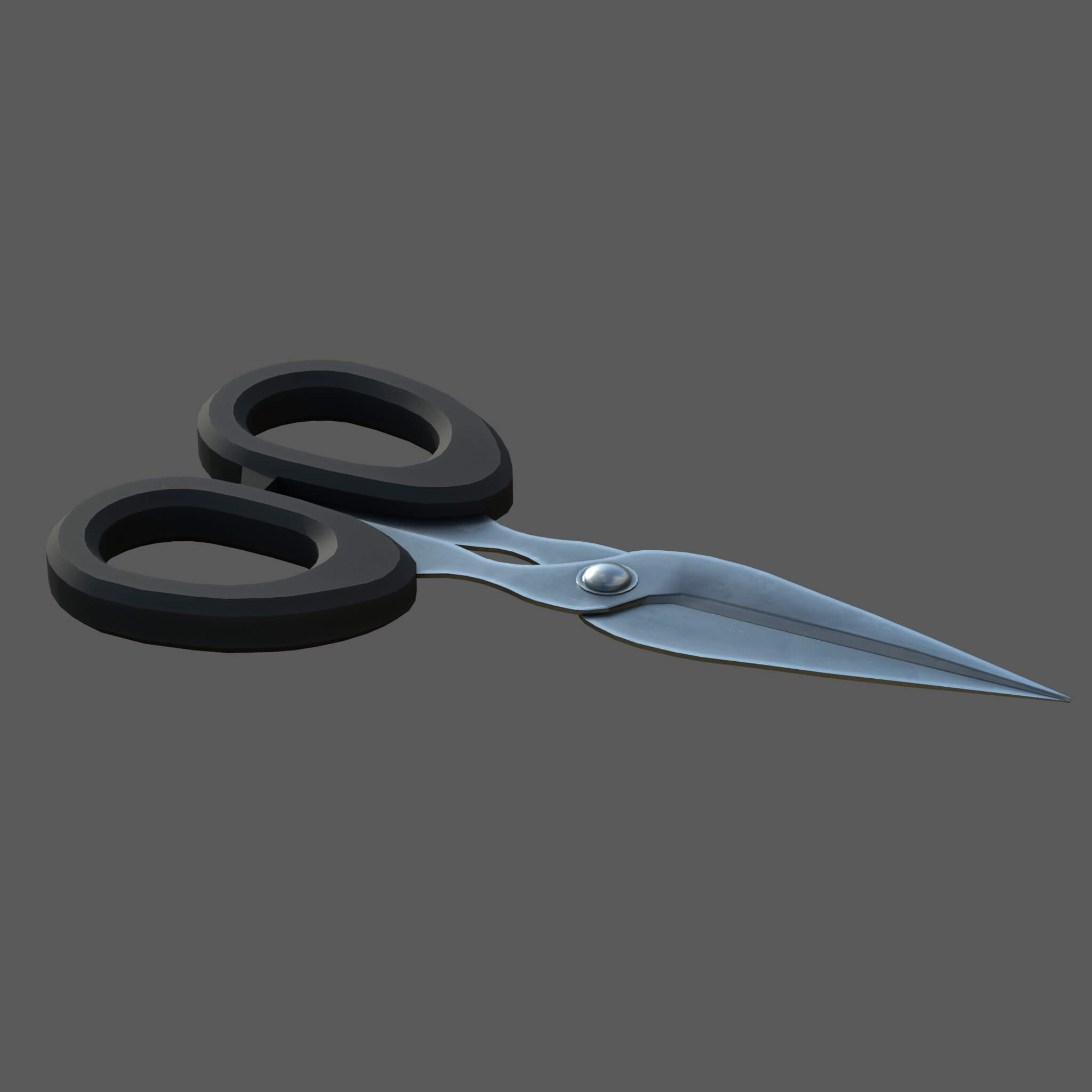 Stainless steel Scissors - 3D Model by sanchiesp