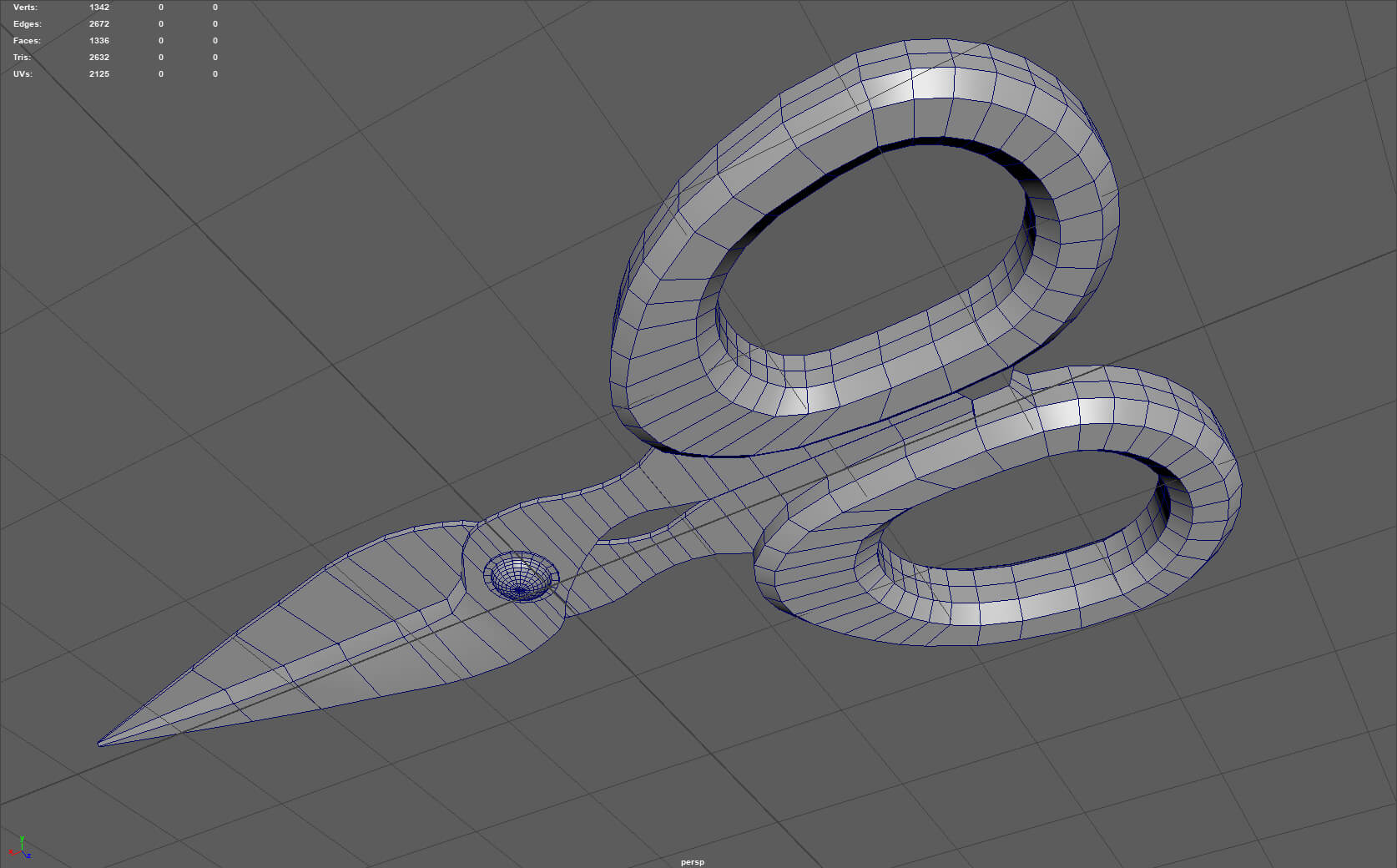 Stainless steel Scissors - 3D Model by sanchiesp