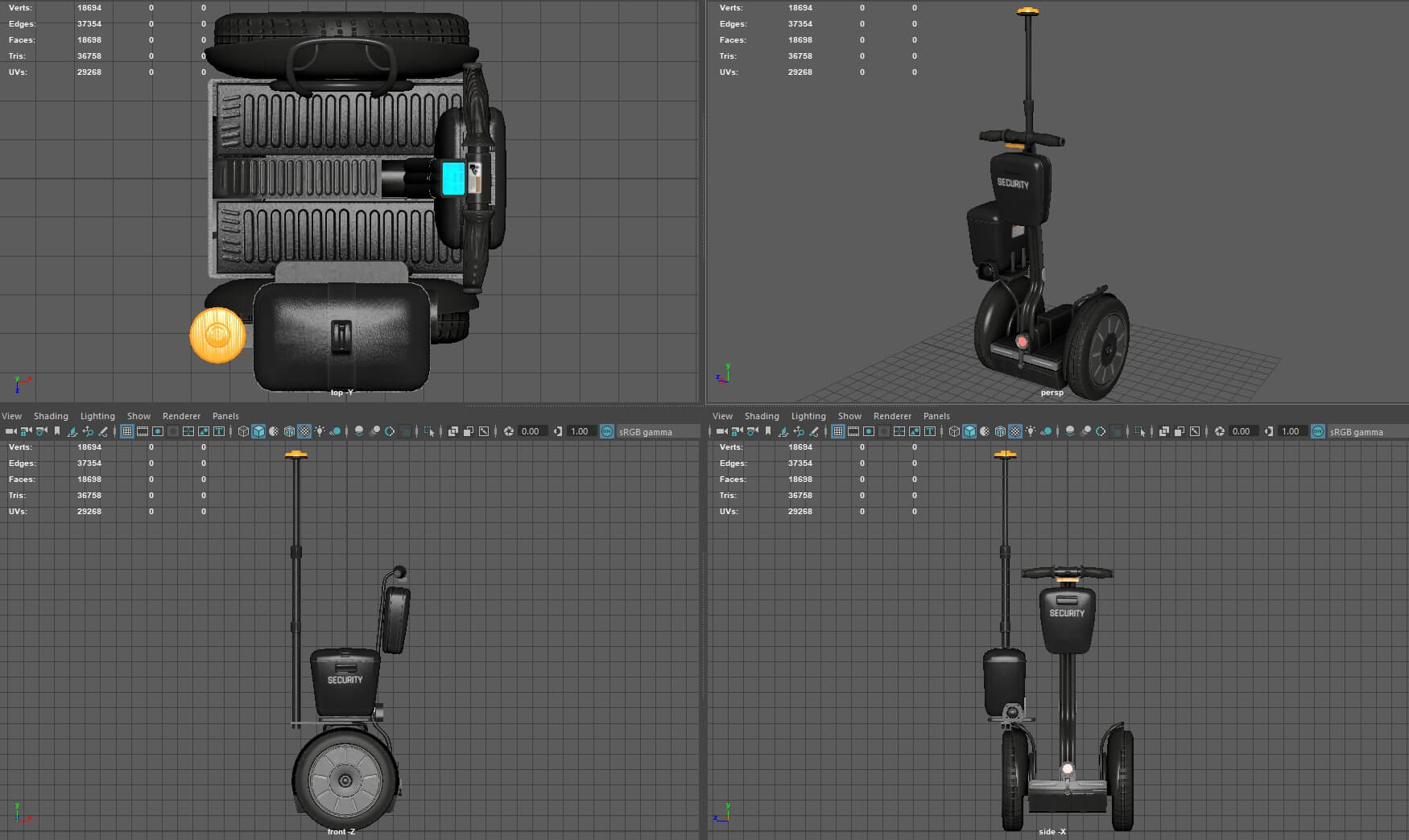 Segway Security - 3D Model by sanchiesp