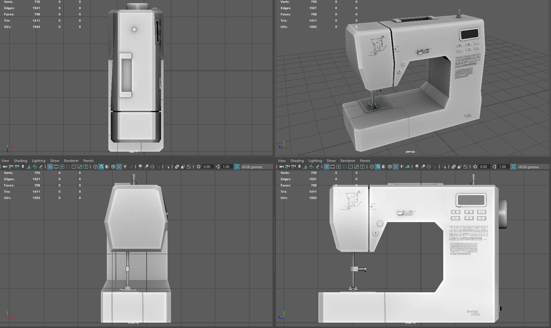 Sewing Machine - 3D Model by sanchiesp