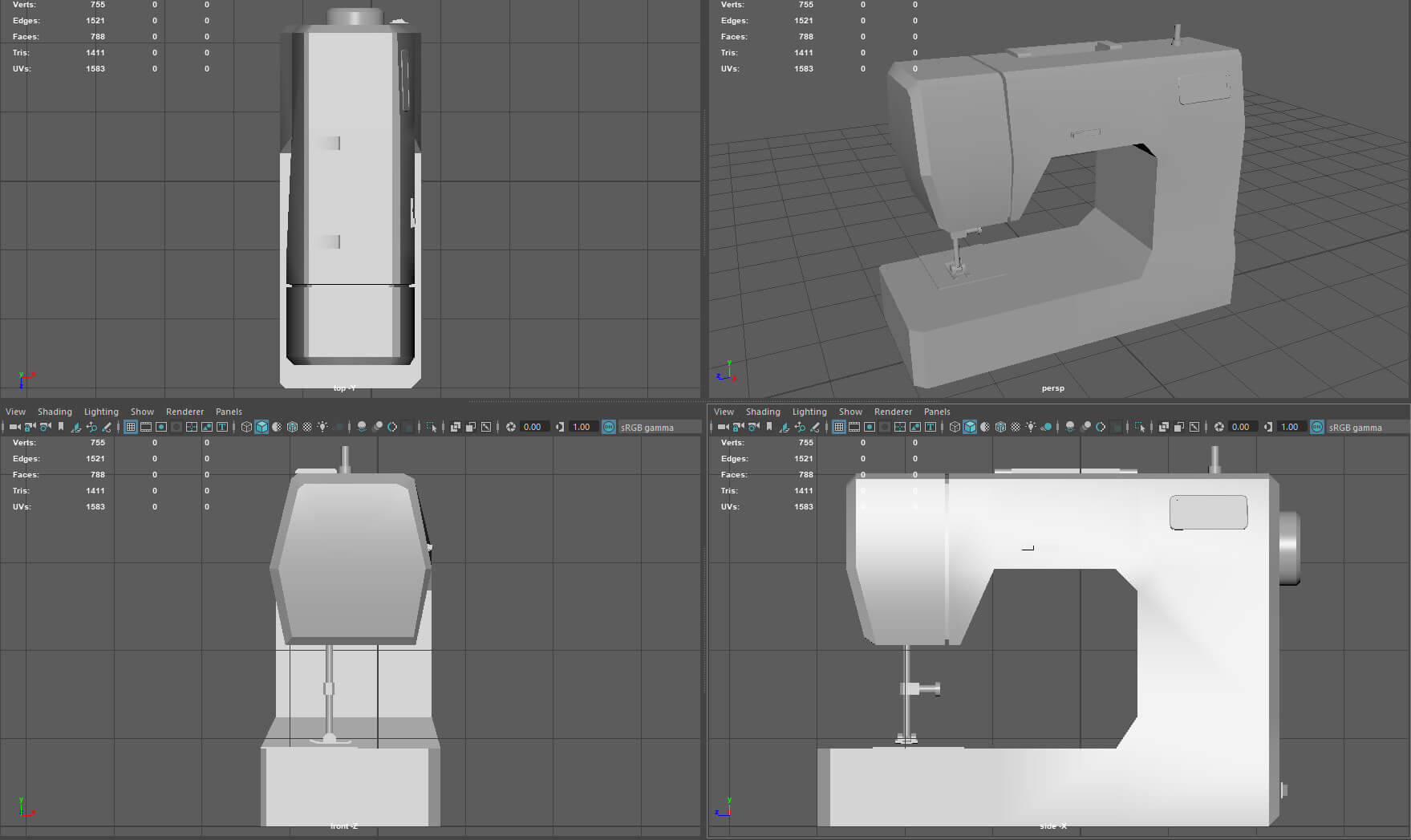 Sewing Machine - 3D Model by sanchiesp