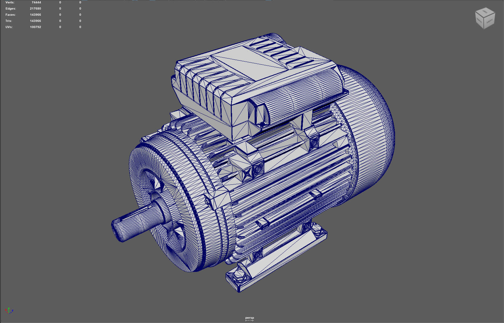 Single Phase Electric Motor - 3D Model by sanchiesp
