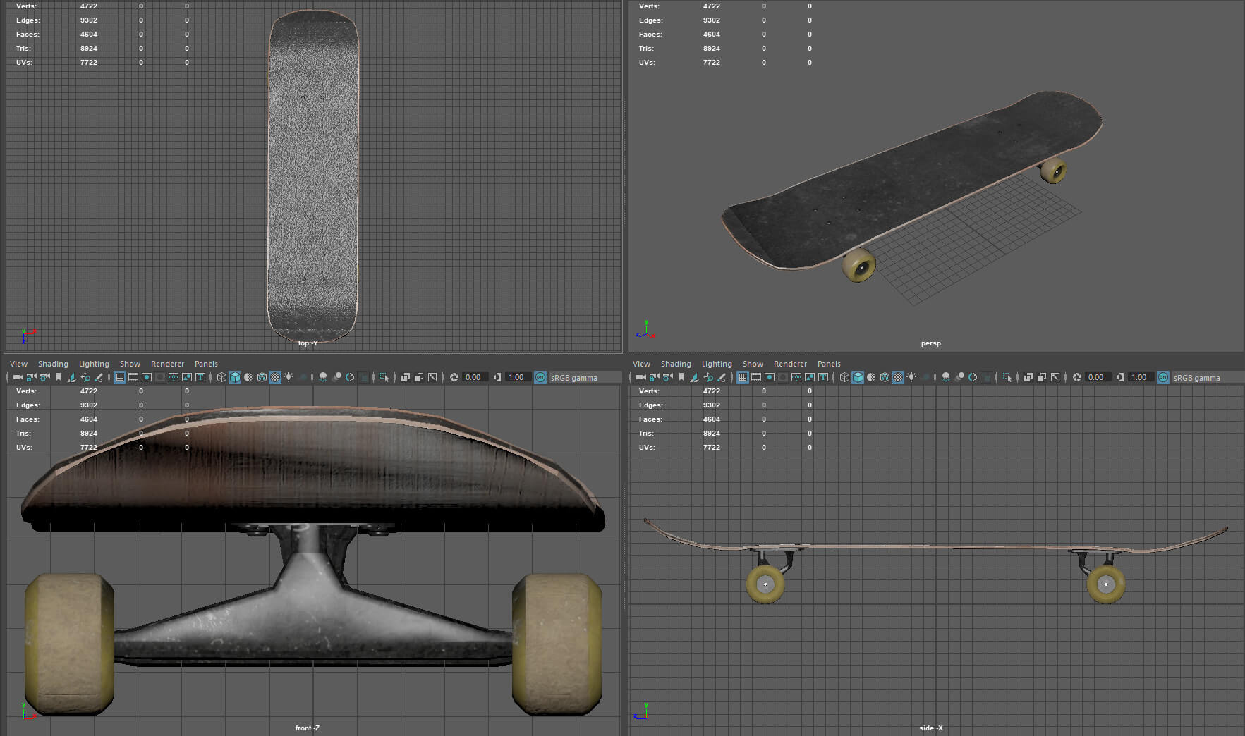 Skateboard - 3D Model by sanchiesp