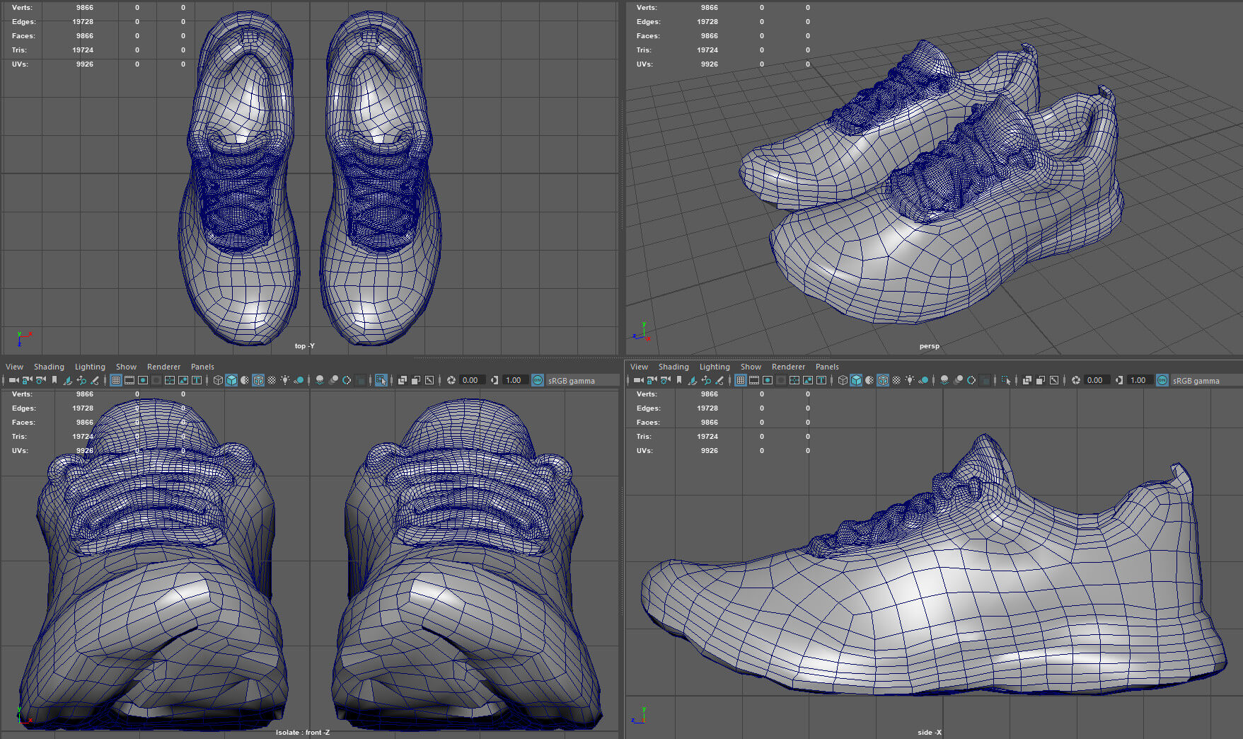 Realistics Sneakers 14 - 3D Model by sanchiesp