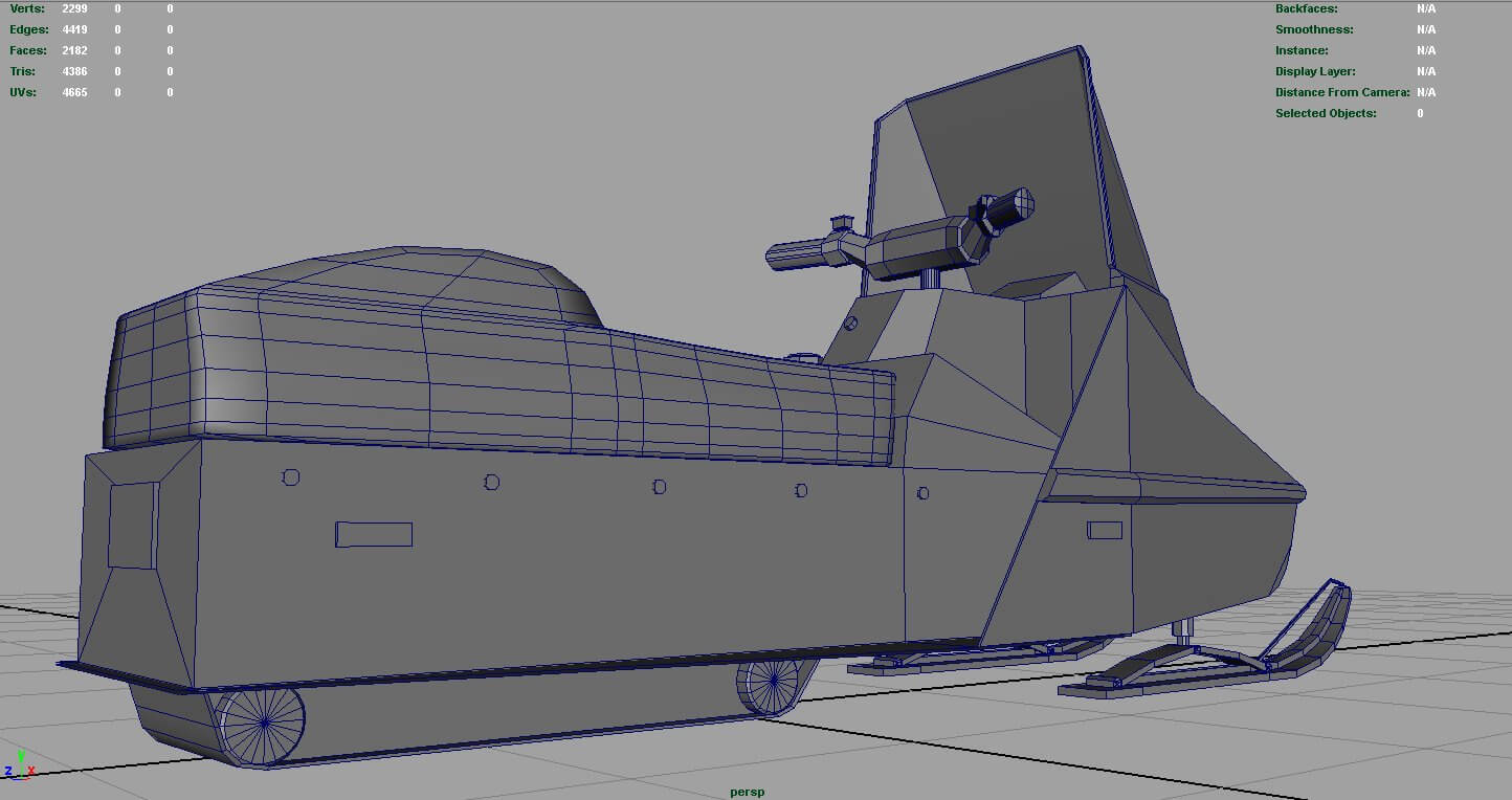 Snowmobile - 3D Model by sanchiesp