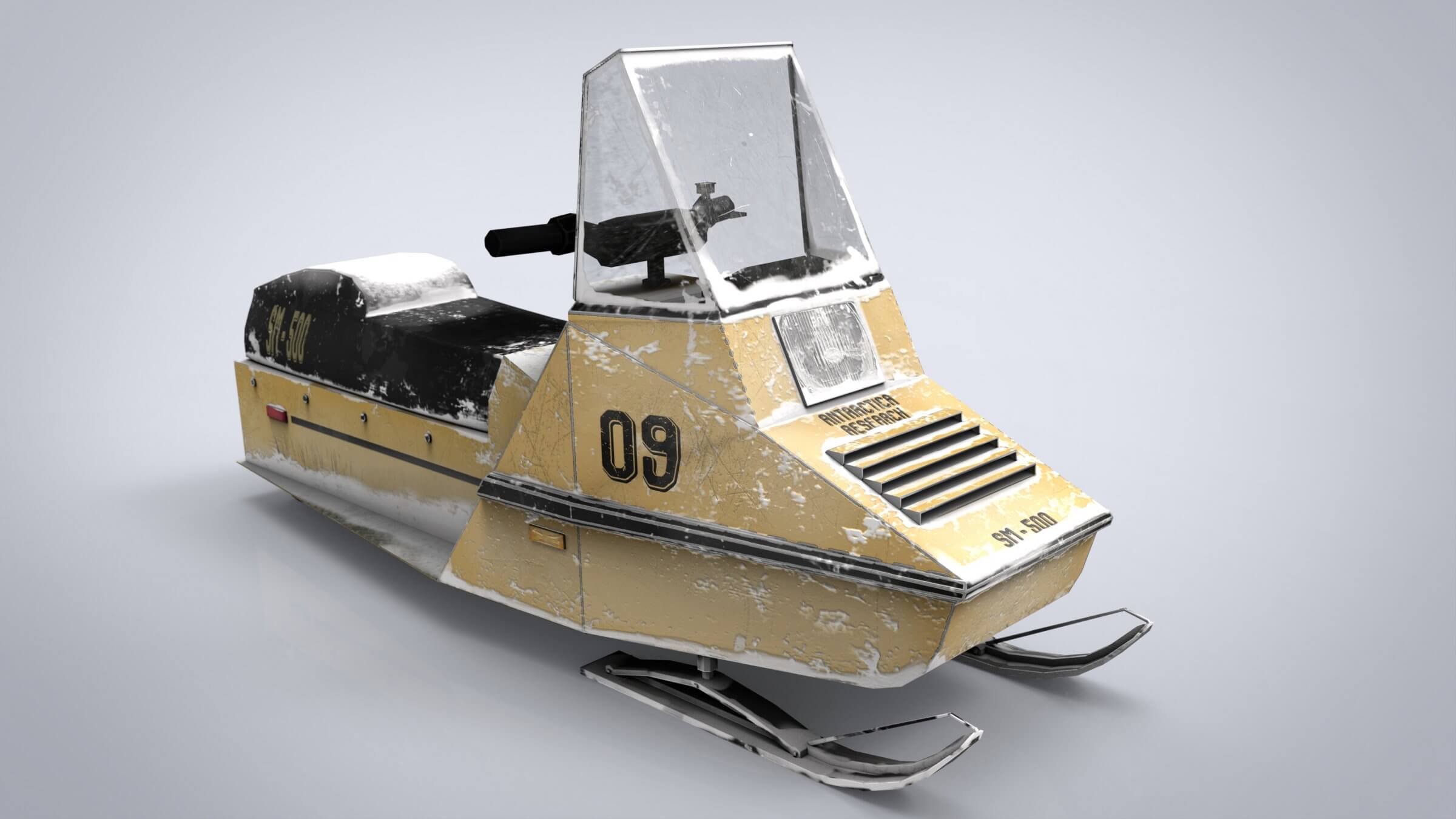 Snowmobile - 3D Model by sanchiesp