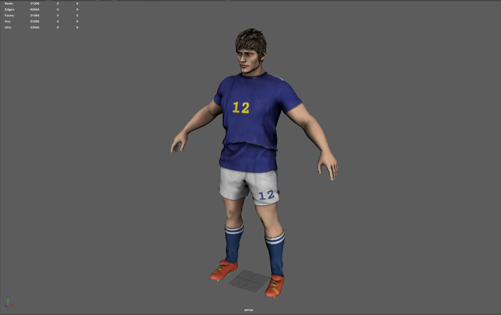 Soccer Player - 3D Model by sanchiesp