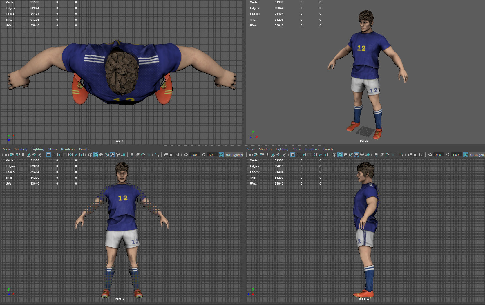 Soccer Player - 3D Model by sanchiesp