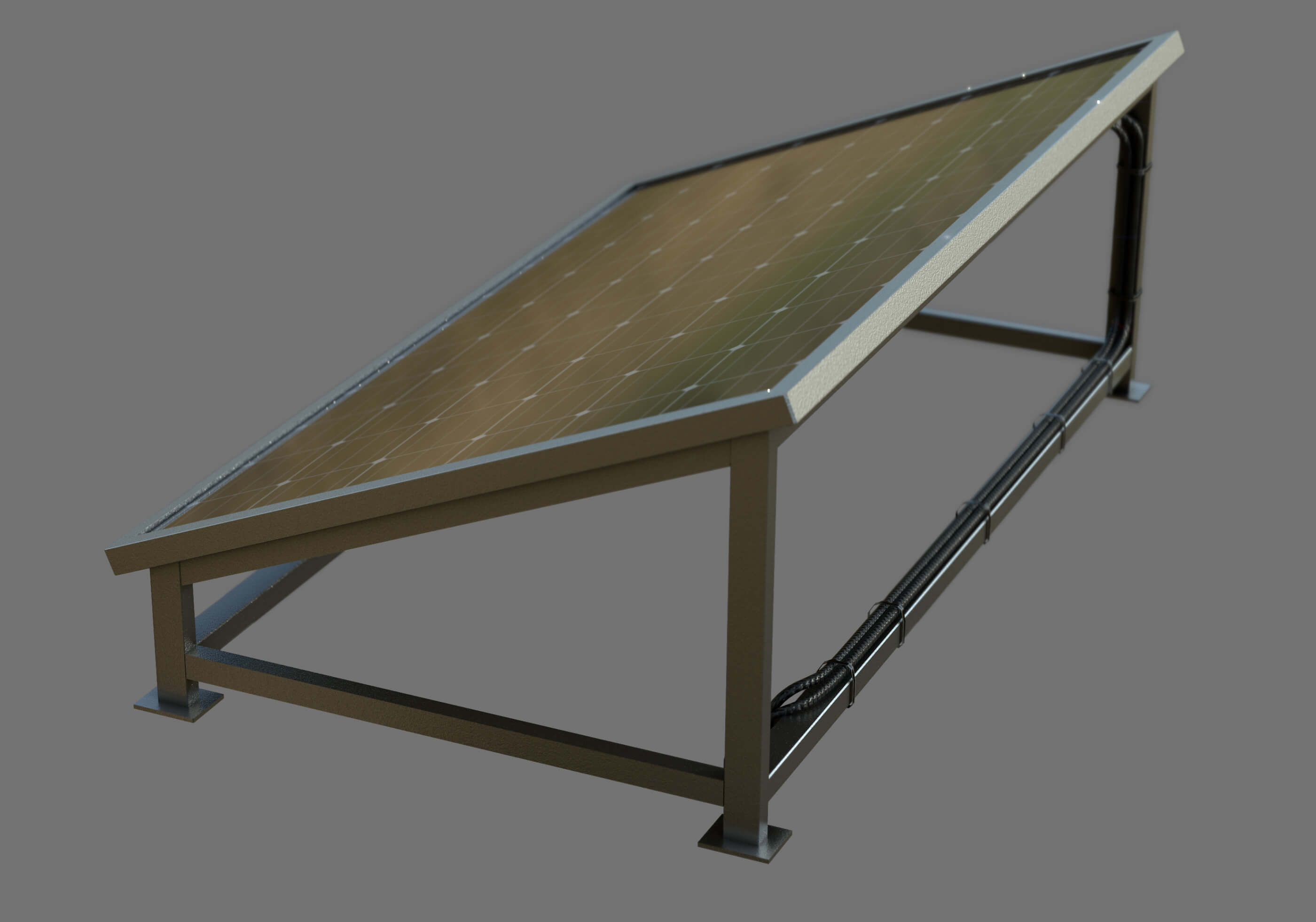 Solar Panel With Base - 3D Model by sanchiesp