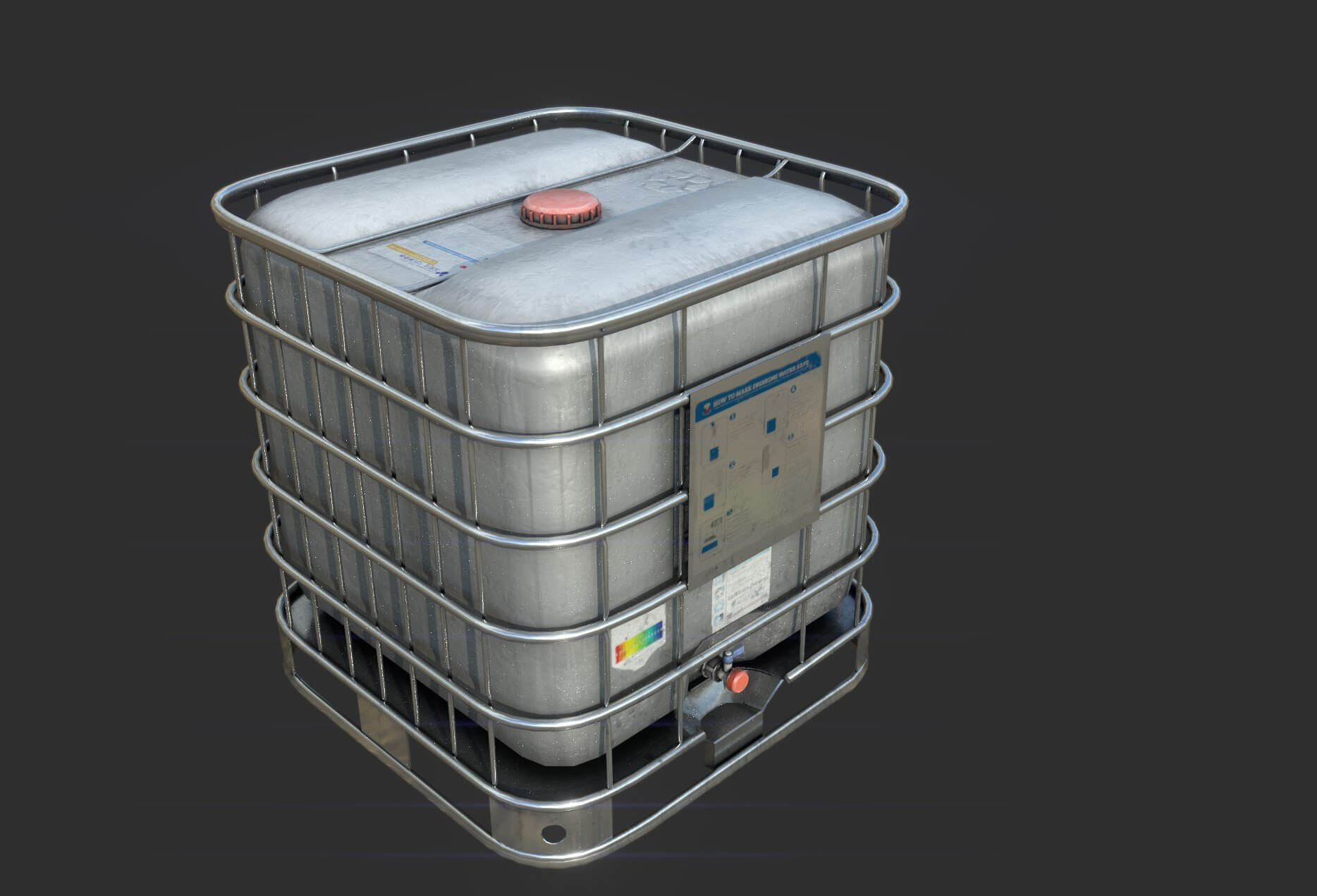 Square Water Tank - 3D Model by sanchiesp