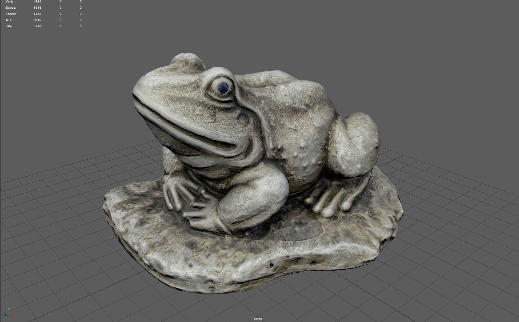 Stone Toad for Garden - 3D Model by sanchiesp
