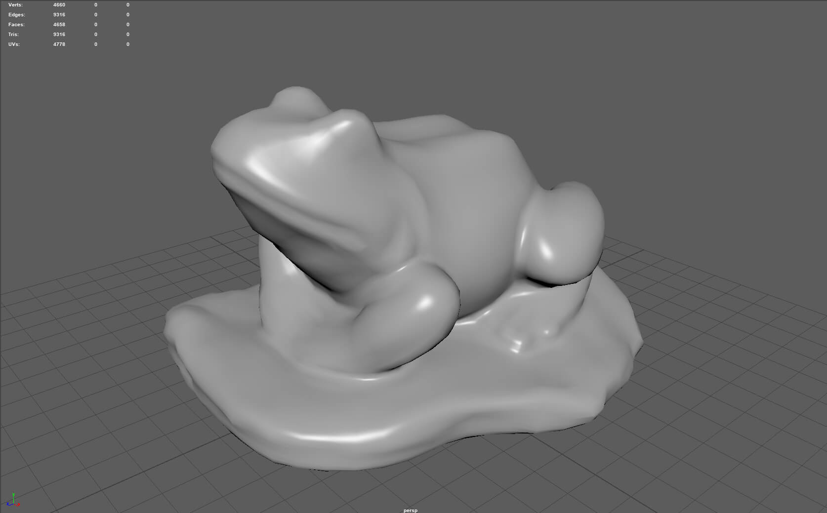 Stone Toad for Garden - 3D Model by sanchiesp