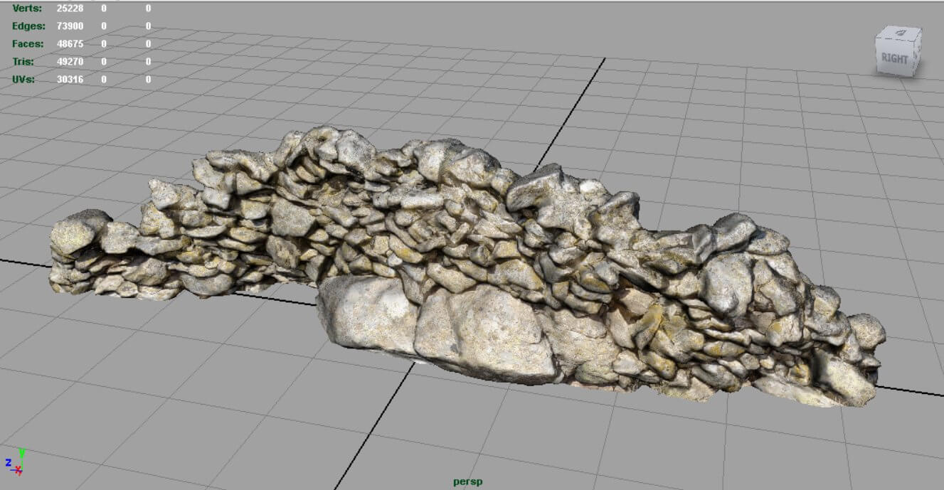 Stone Wall - 3D Model by sanchiesp