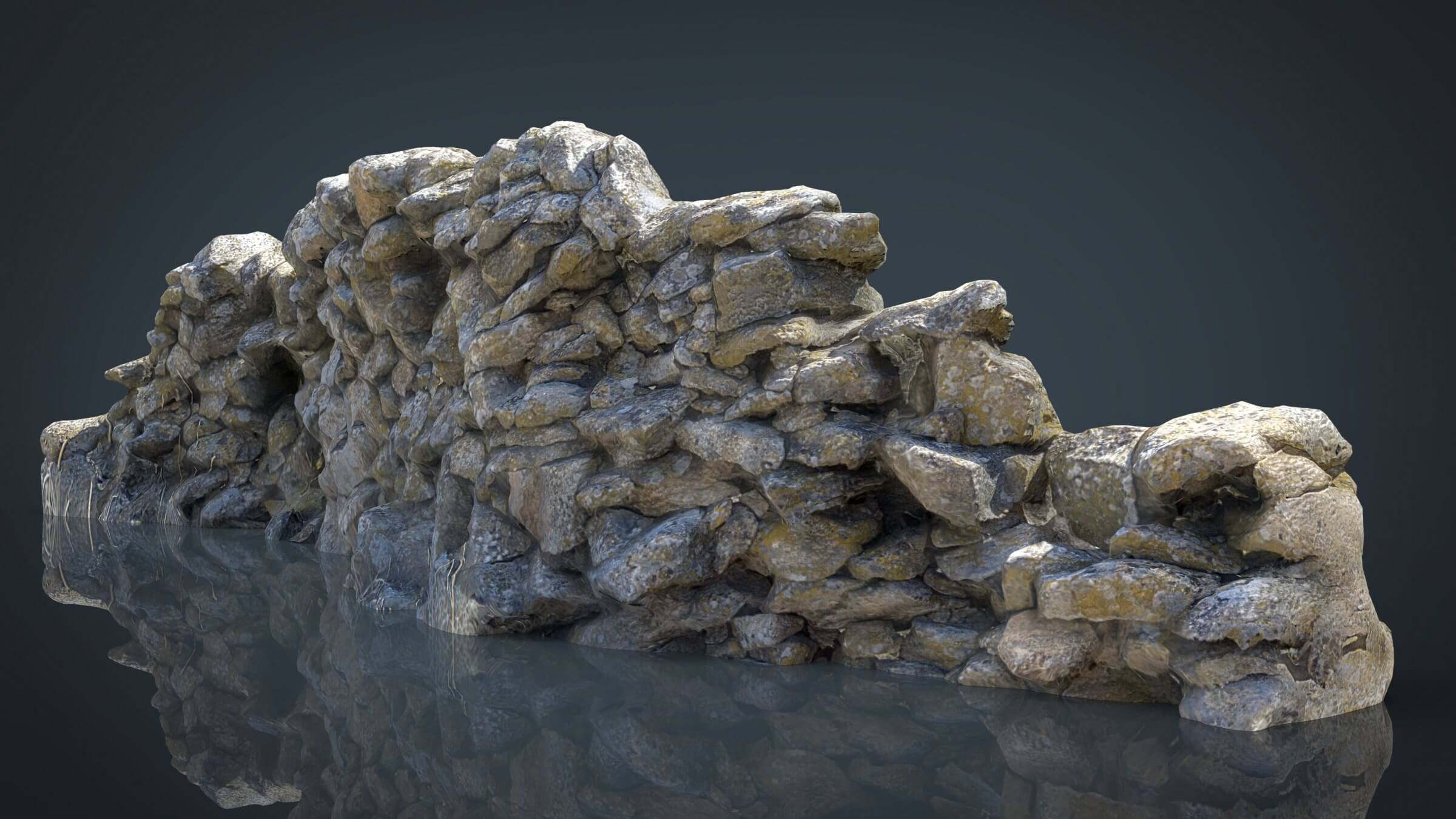 Stone Wall - 3D Model by sanchiesp