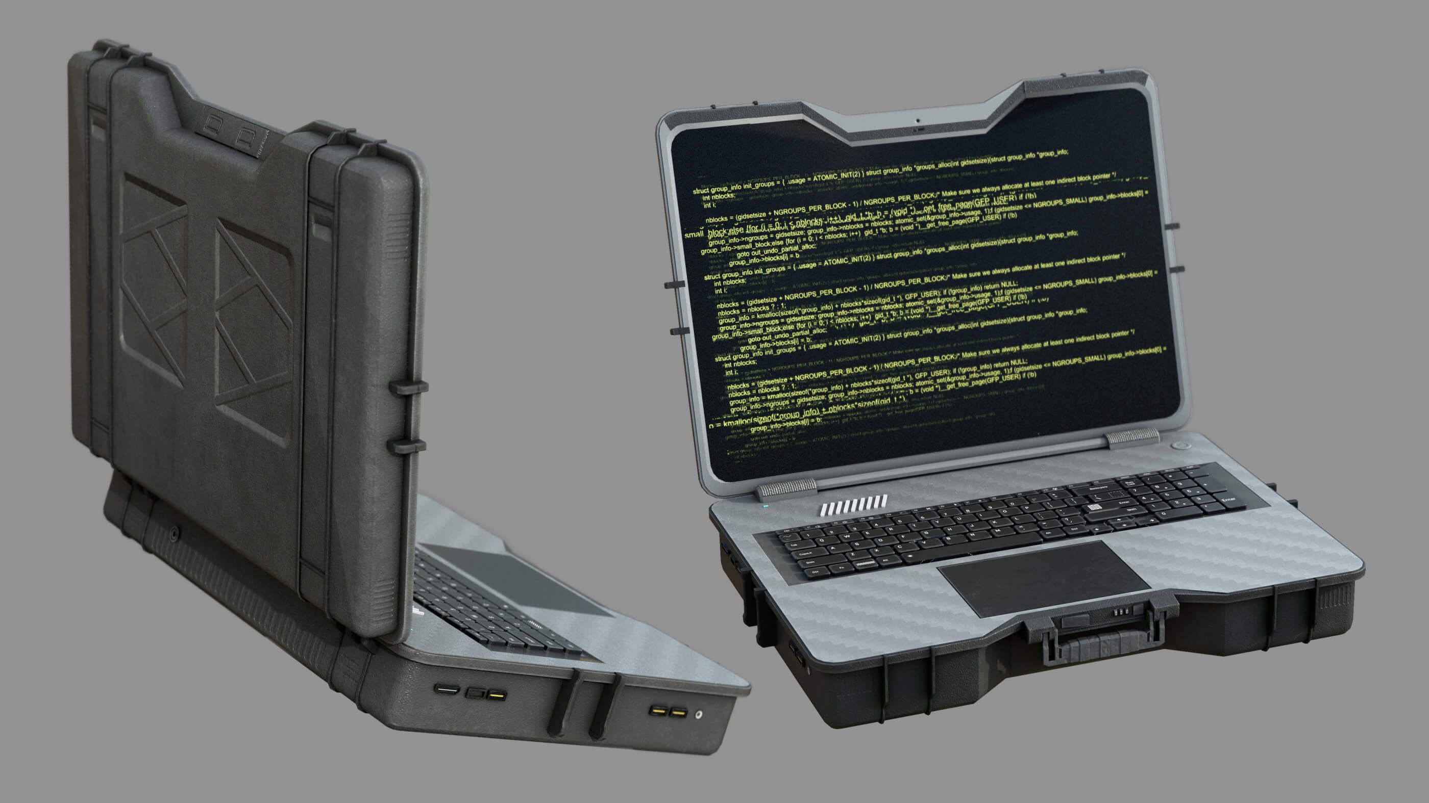 Tactical Laptop - 3D Model by sanchiesp