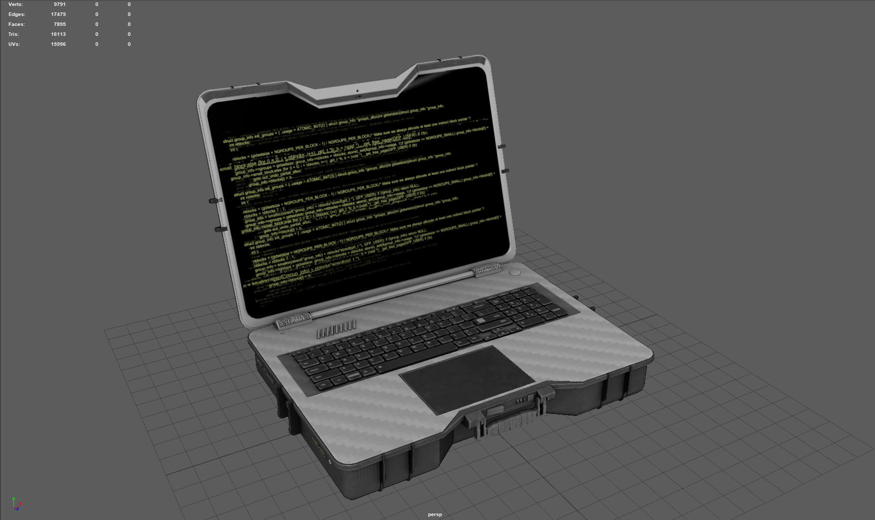 Tactical Laptop - 3D Model by sanchiesp