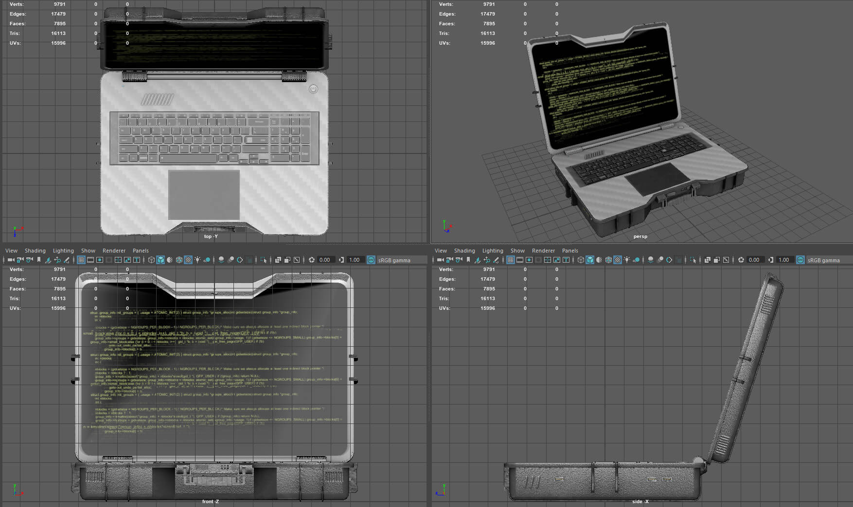 Tactical Laptop - 3D Model by sanchiesp