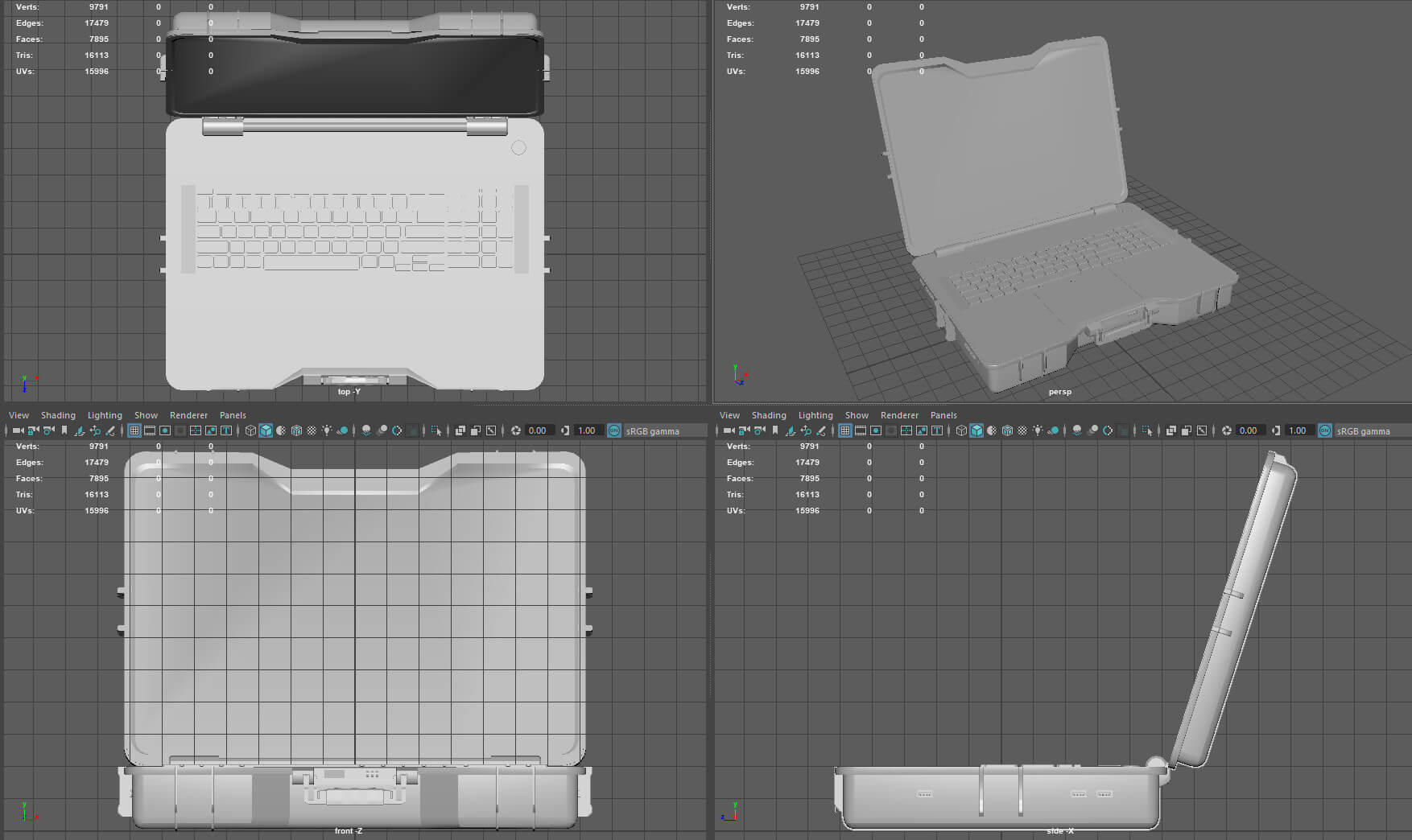 Tactical Laptop - 3D Model by sanchiesp