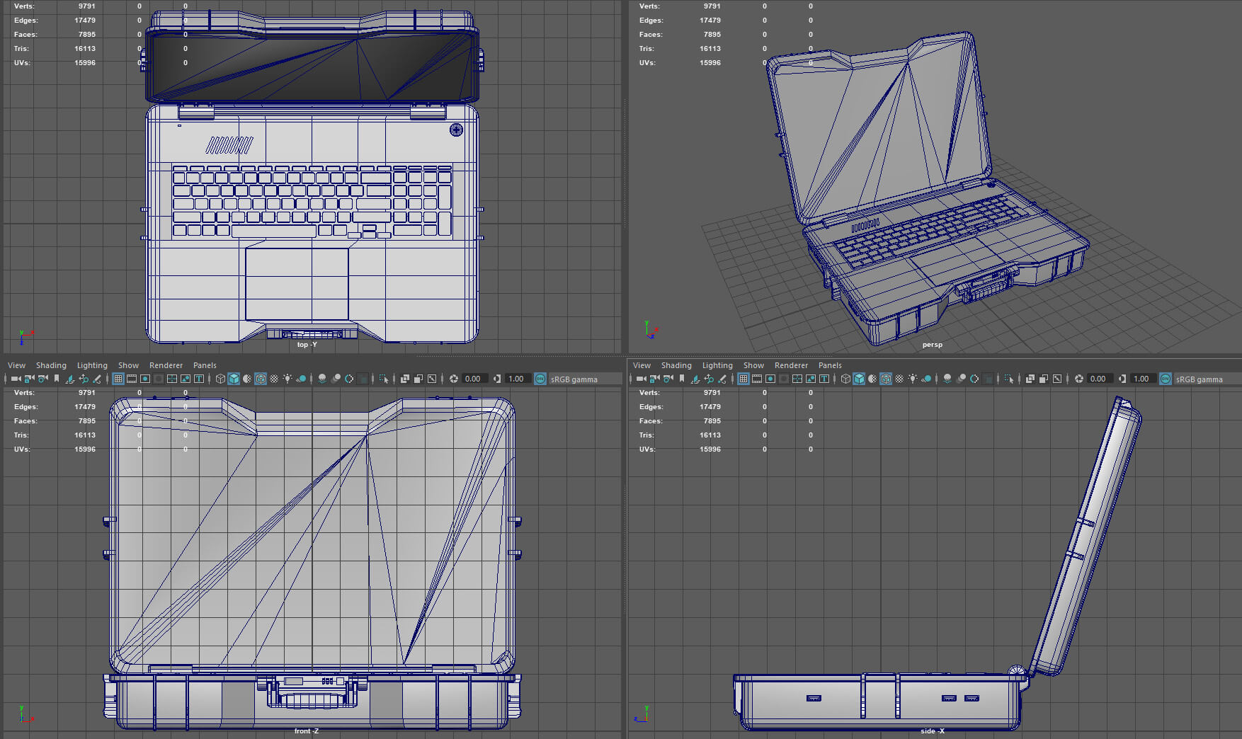 Tactical Laptop - 3D Model by sanchiesp