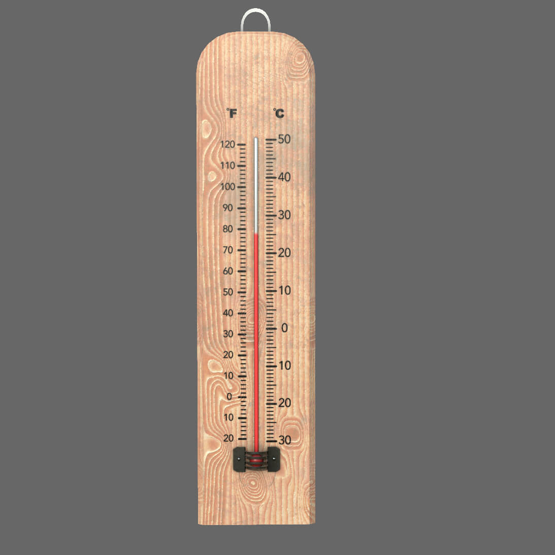 Taditional Wooden Thermometer - 3D Model by sanchiesp