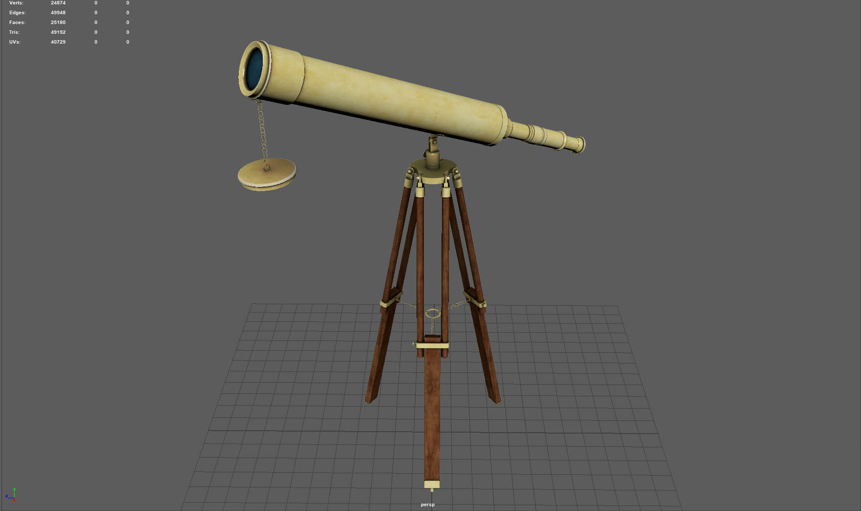 Telescope - 3D Model by sanchiesp