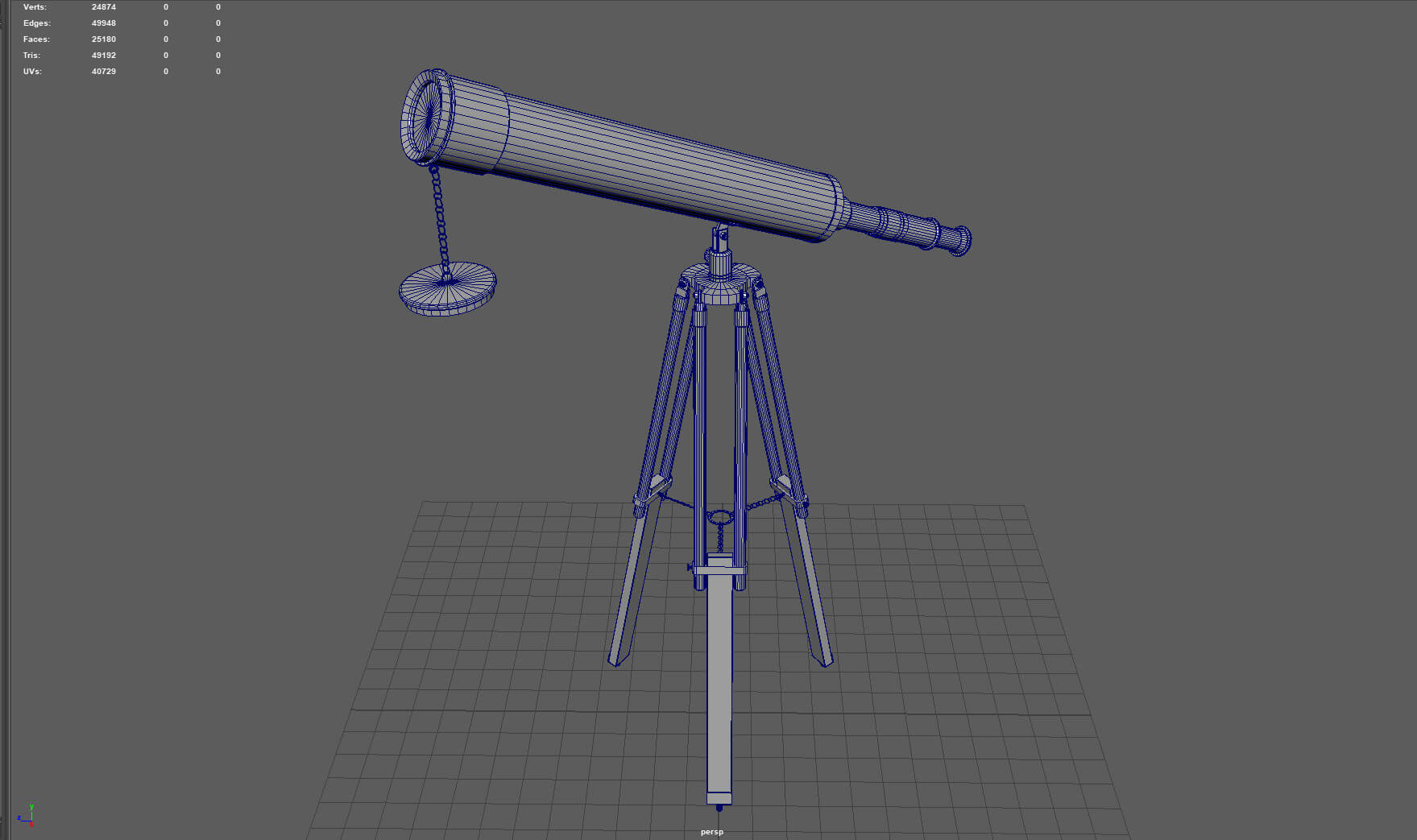 Telescope - 3D Model by sanchiesp