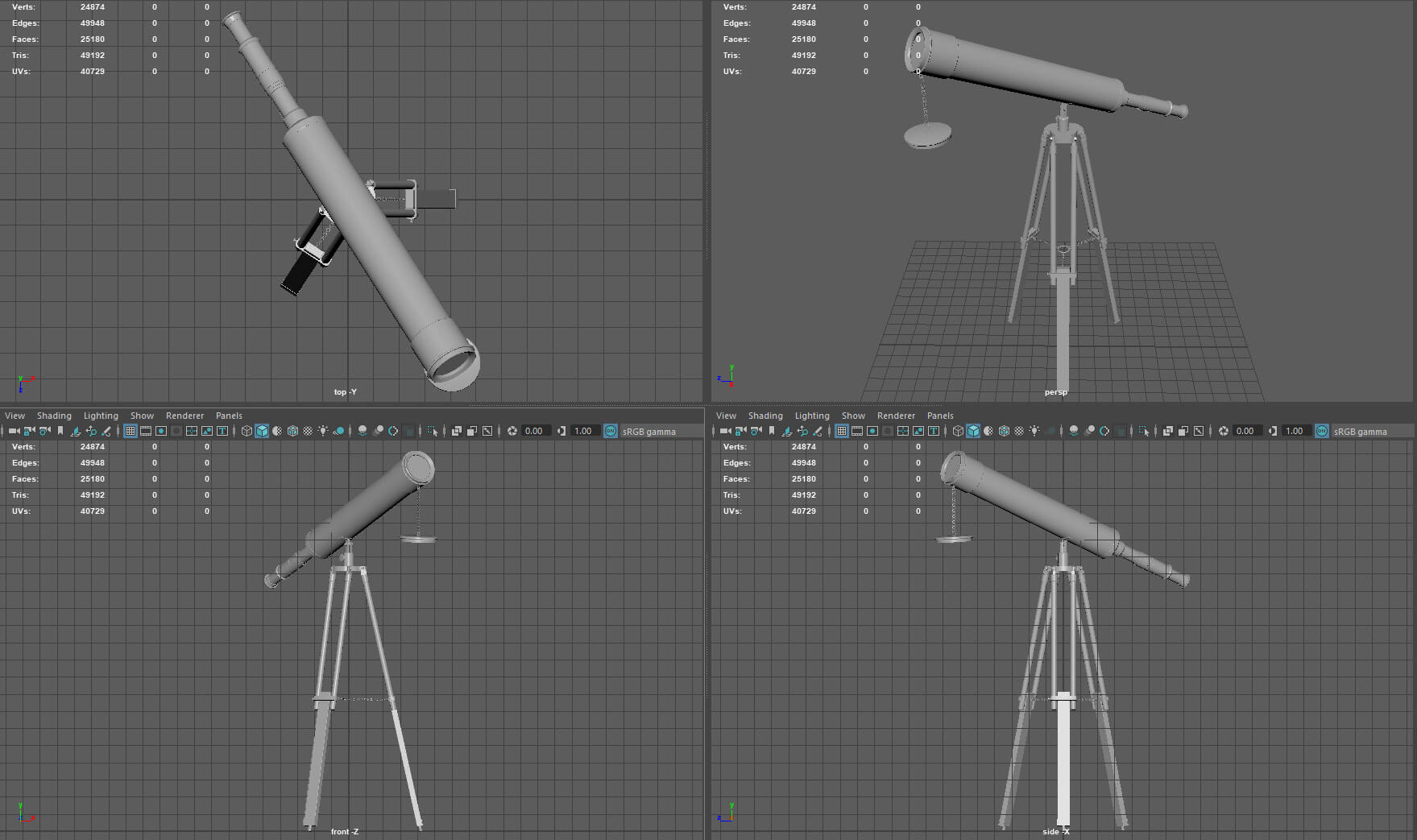 Telescope - 3D Model by sanchiesp