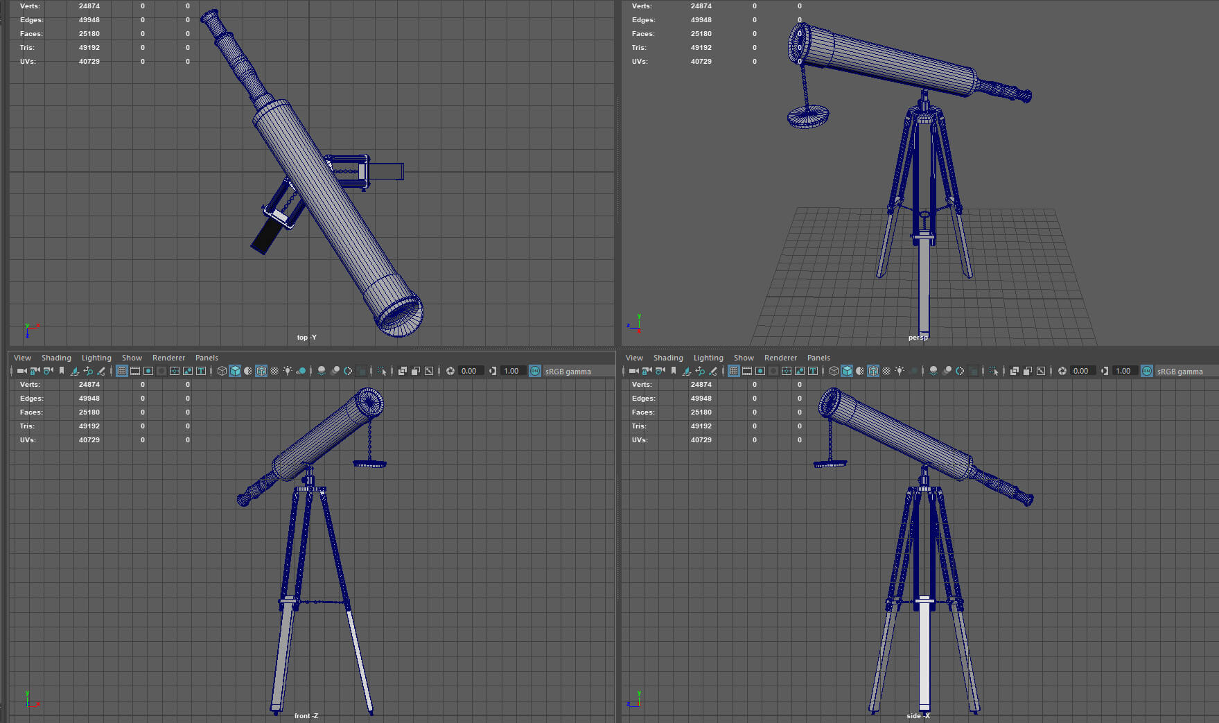 Telescope - 3D Model by sanchiesp