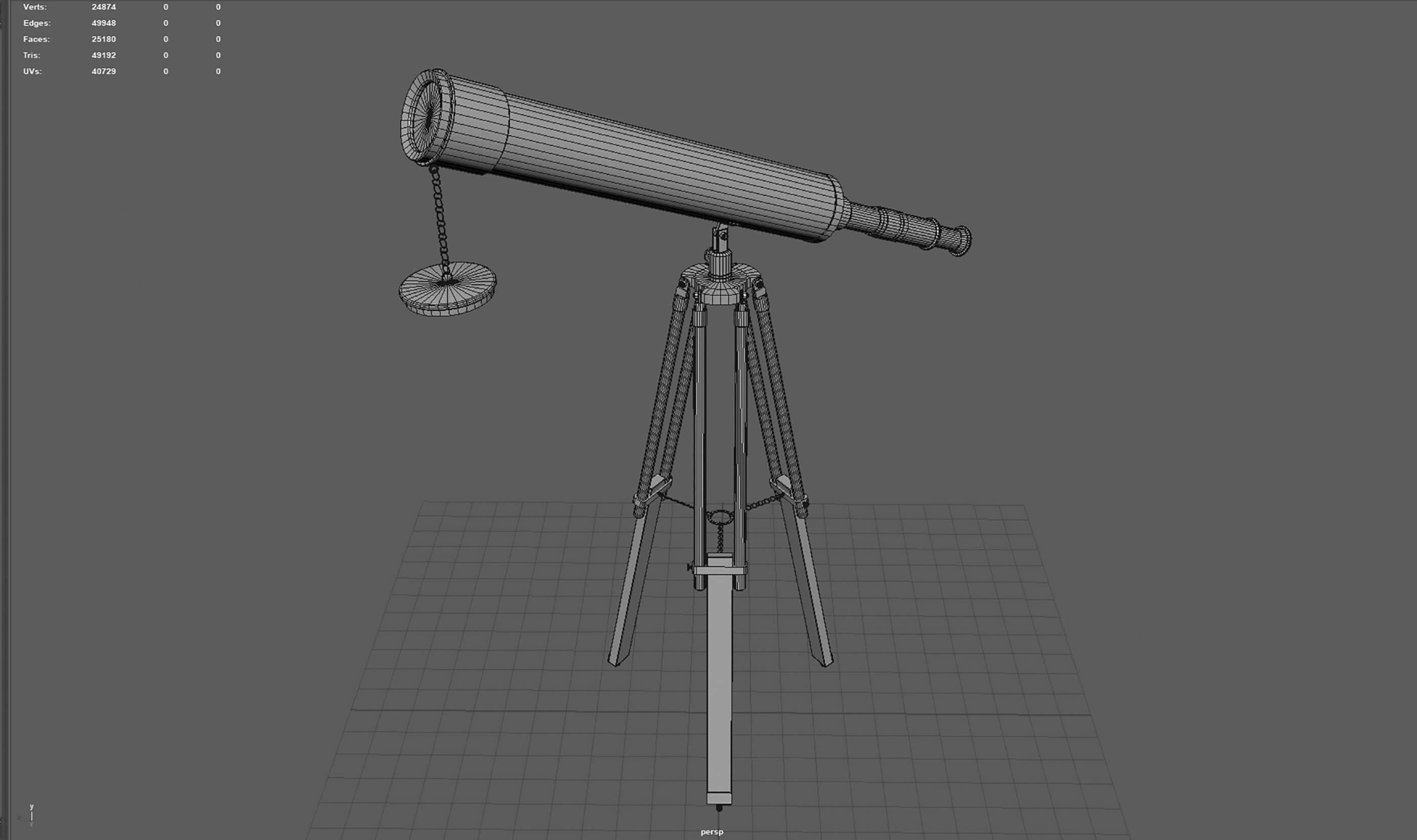 Telescope - 3D Model by sanchiesp